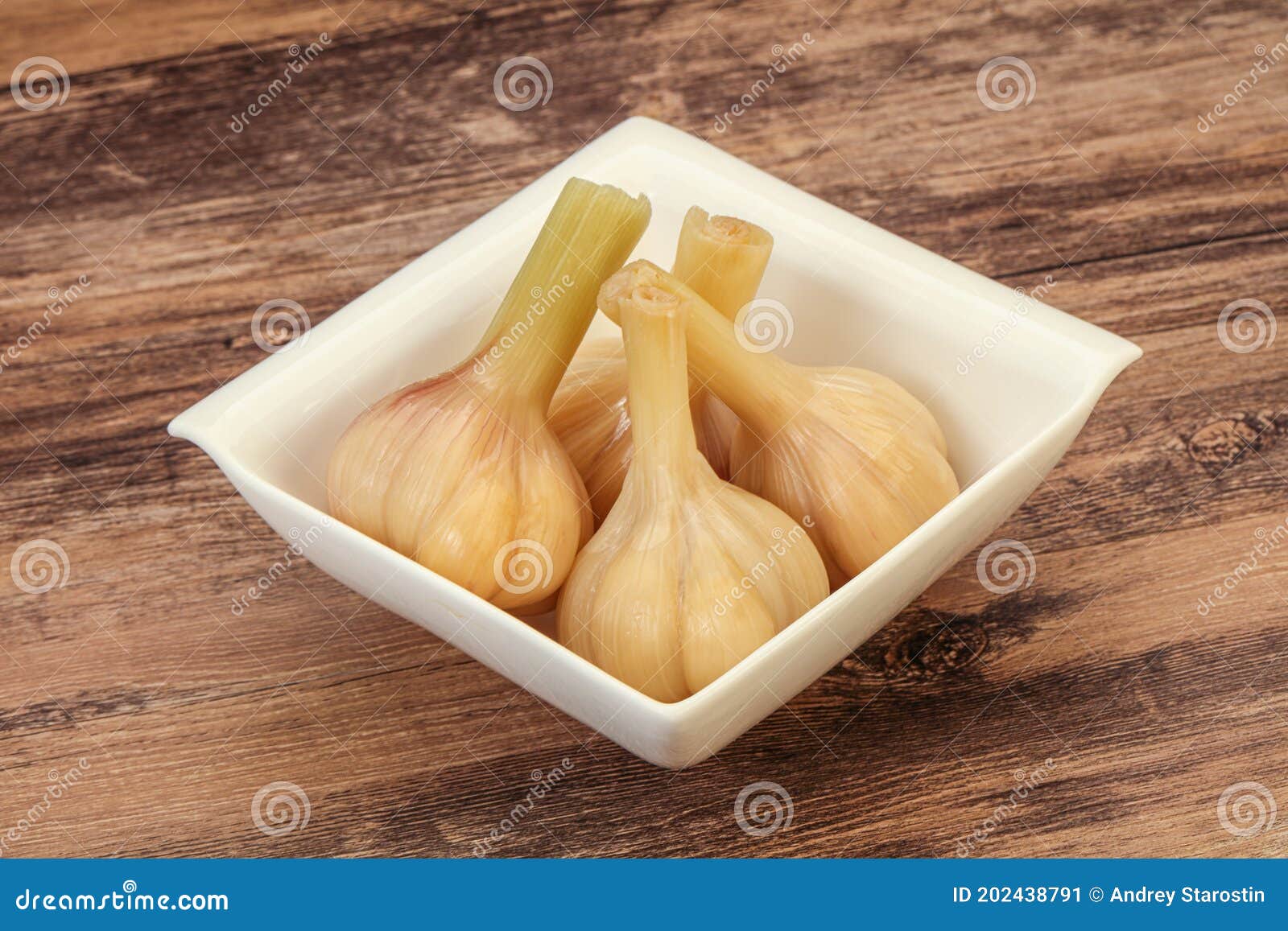 Marinated Garlic in the Bowl Stock Image - Image of homemade, preserved ...