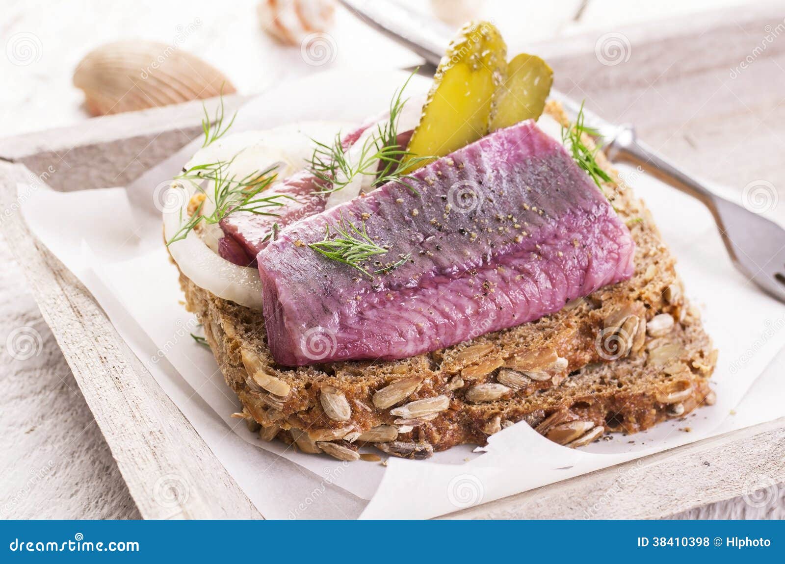 Marinated Herring Fillet stock photo. Image of aromatic - 38410398