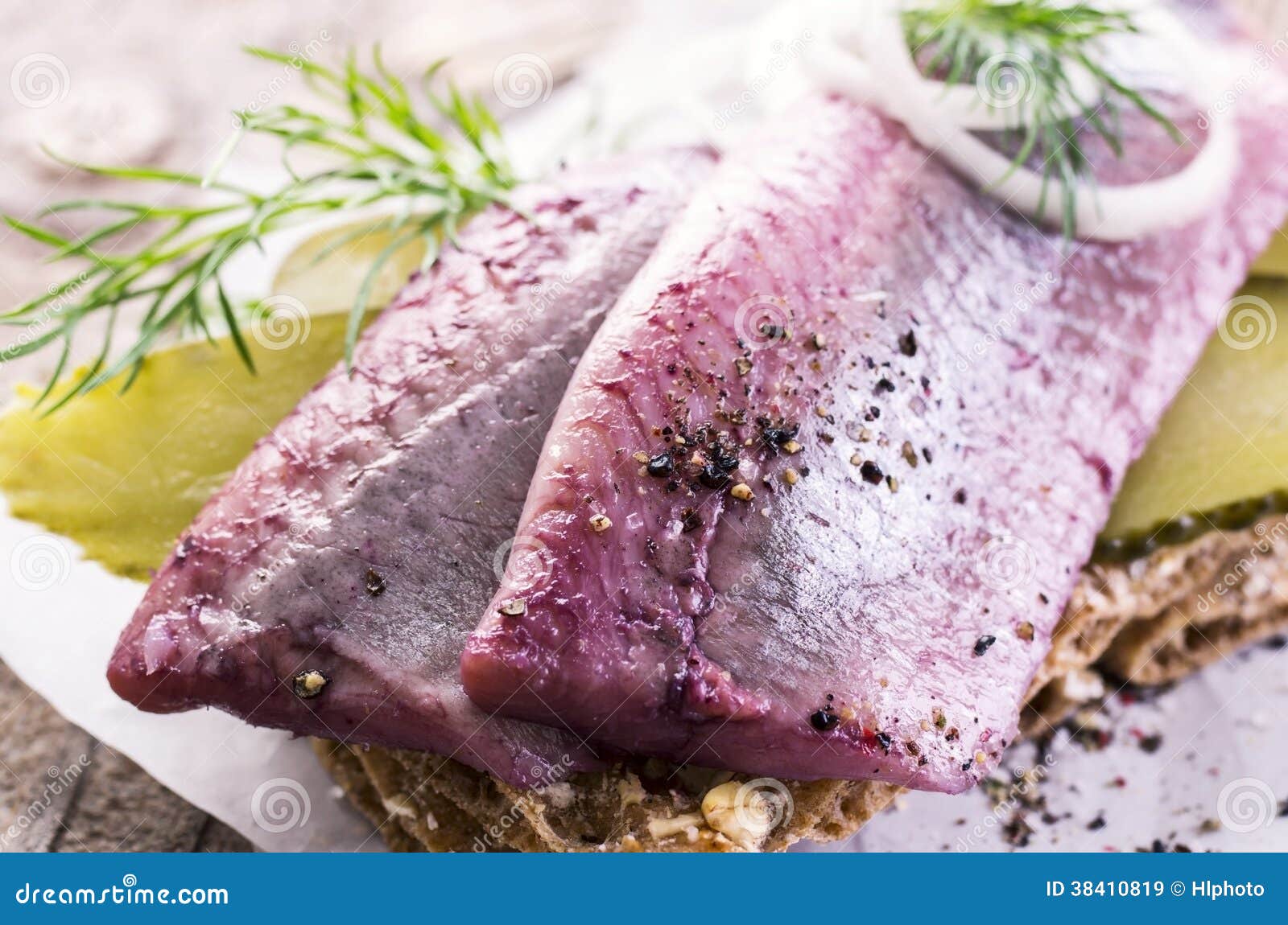 Marinated Herring Fillet stock image. Image of dish, hering - 38410819