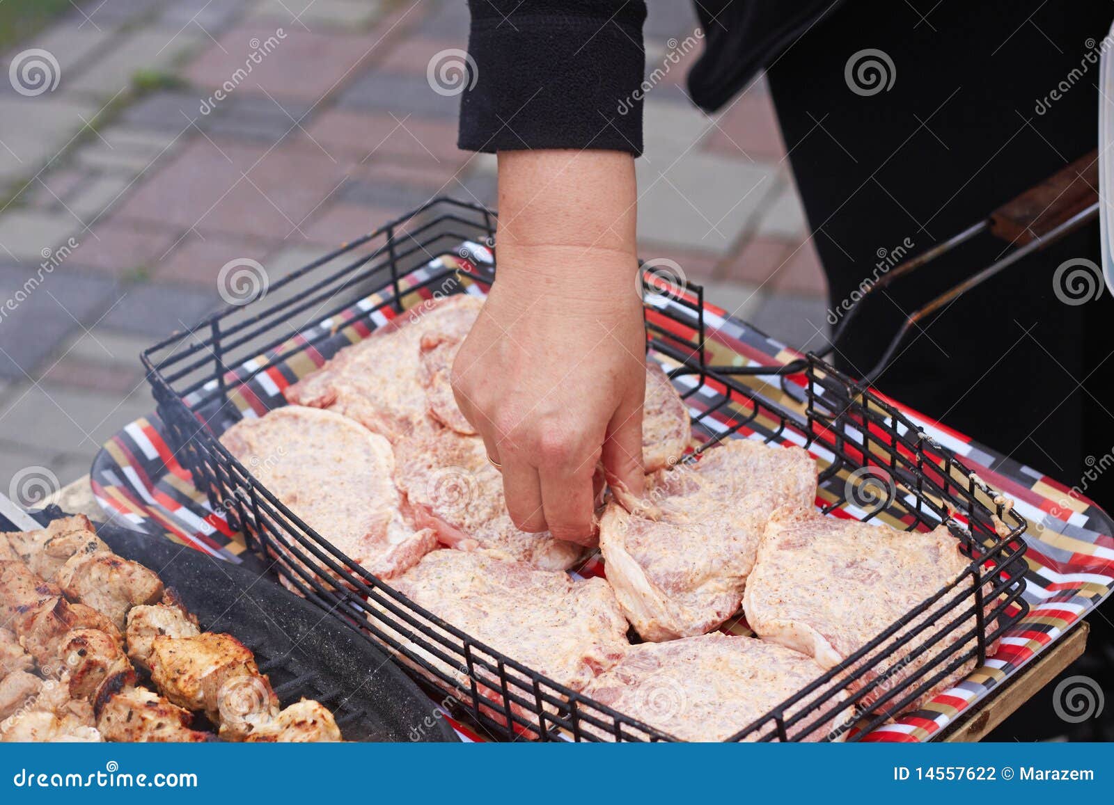 Marinated meat stock photo. Image of onion, dark, kebab - 14557622