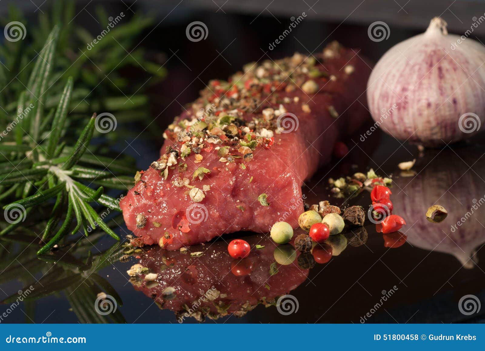 Marinated meat stock photo. Image of eating, garlic, herbs - 51800458