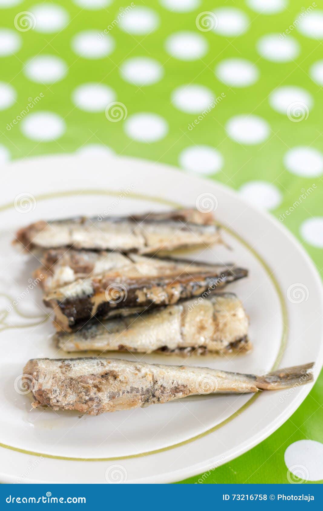 Marinated Sardines Served on the Plate Stock Photo - Image of sardine ...