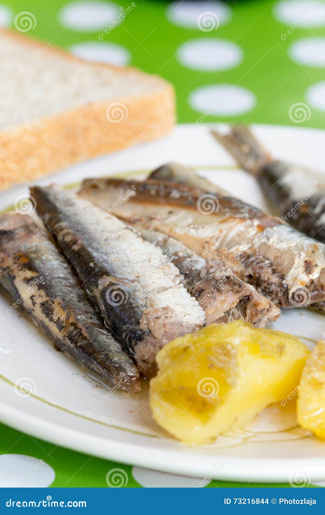 Marinated Sardines Served on the Plate Stock Photo - Image of plate ...