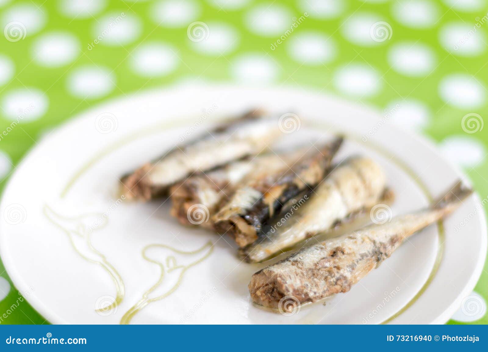 Marinated Sardines Served on the Plate Stock Photo - Image of breakfast ...
