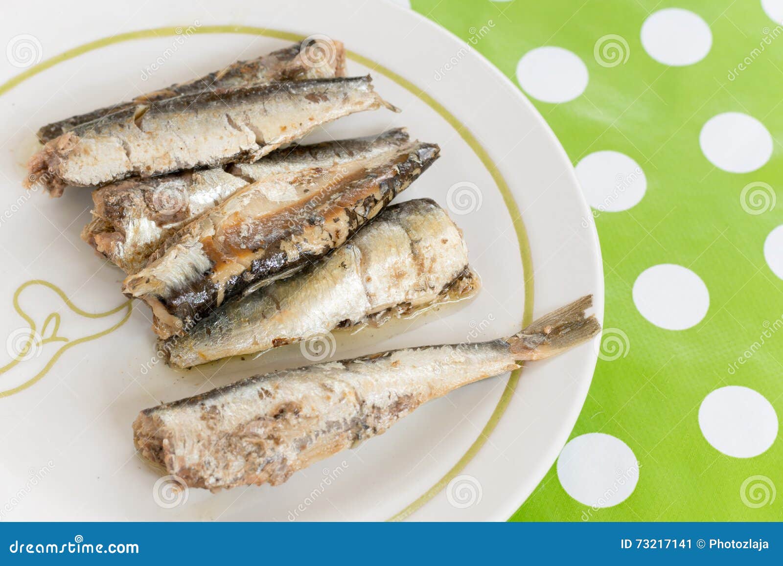 Marinated Sardines Served on the Plate Stock Image - Image of appetizer ...