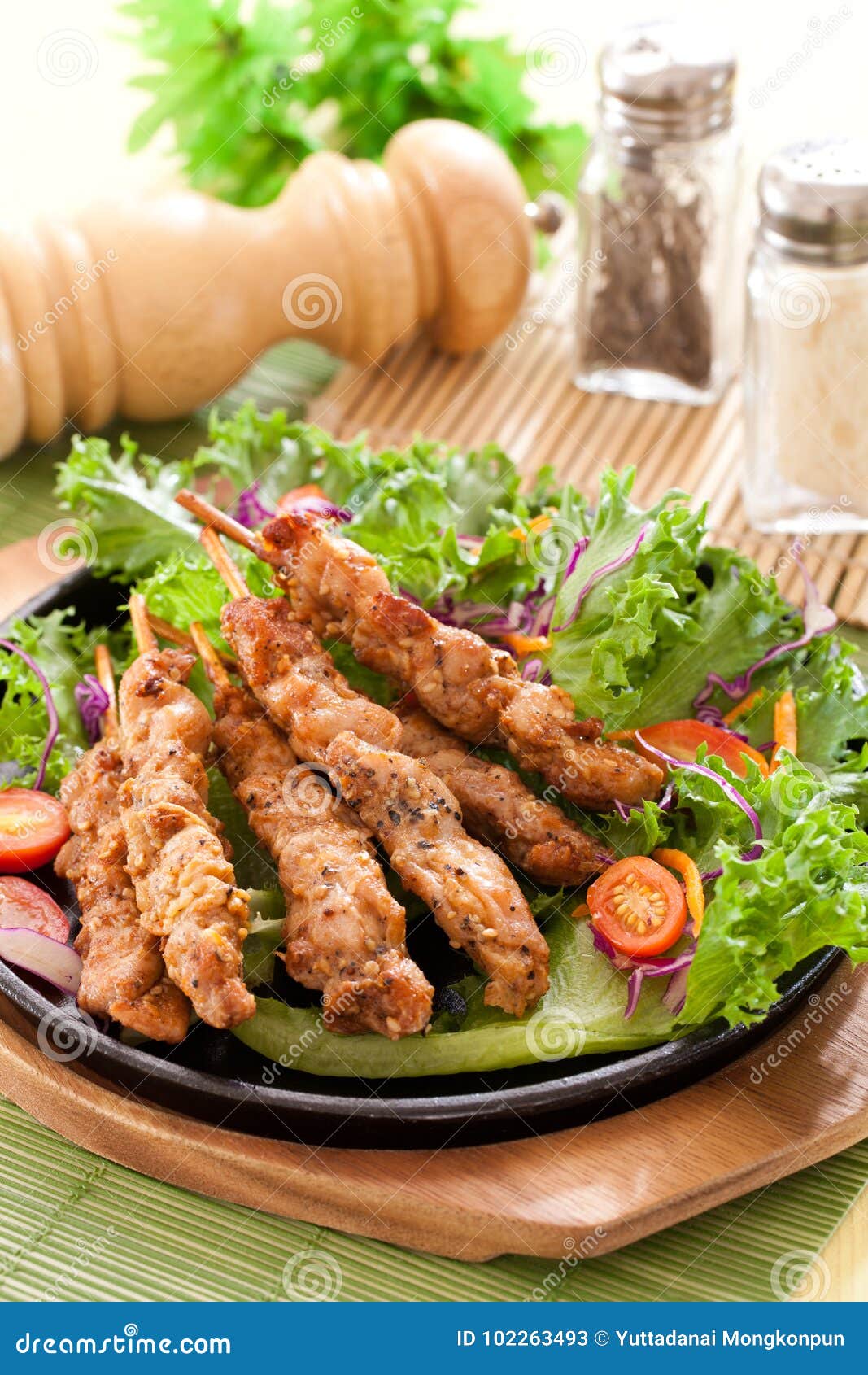 Marinated shashlik stock image. Image of shashlik, meat - 102263493