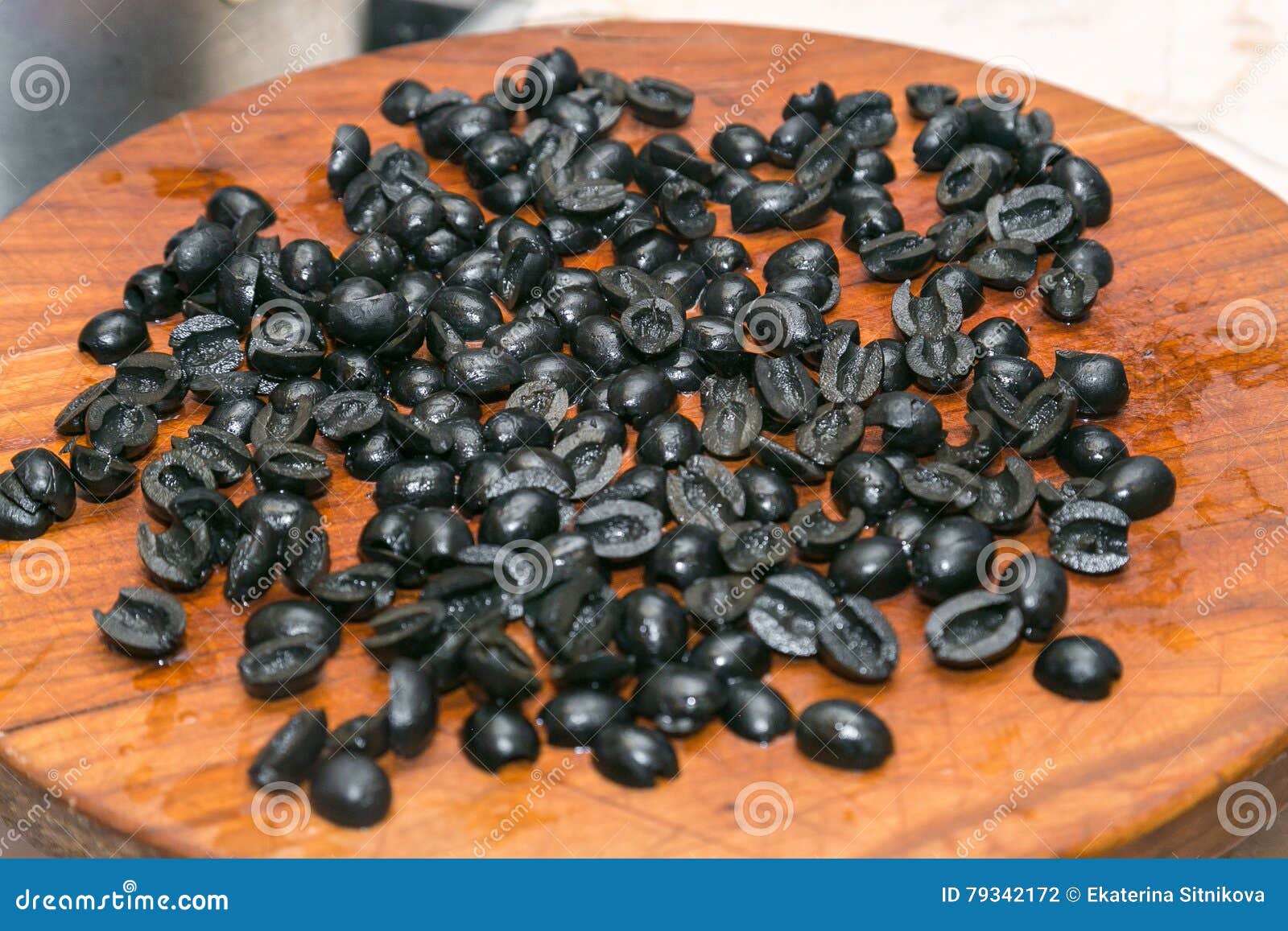 Marinated Slices Black Olives Stock Photo - Image of berry, fruit: 79342172
