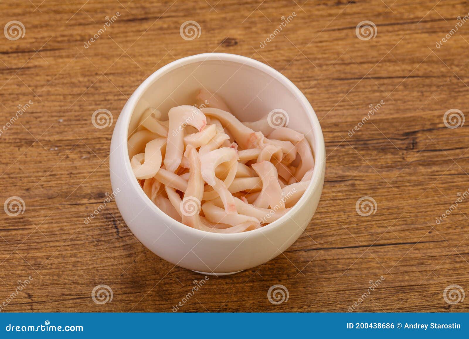Marinated Squid Slices in the Bowl Stock Photo - Image of marinated ...