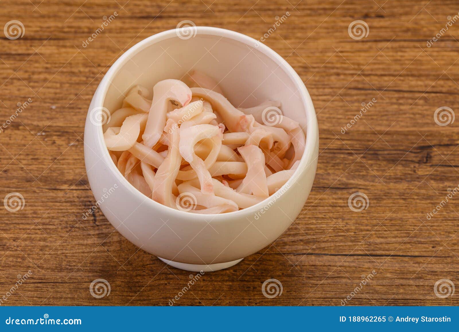 Marinated Squid Slices in the Bowl Stock Image - Image of seafood ...