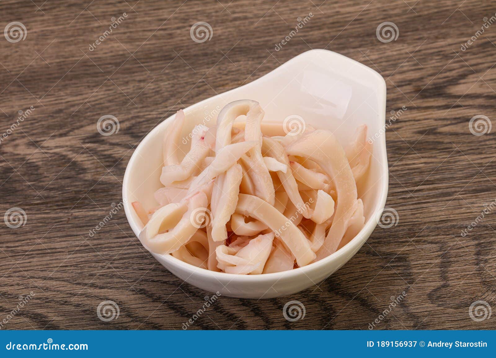 Marinated Squid Slices in the Bowl Stock Image - Image of cooked, white ...