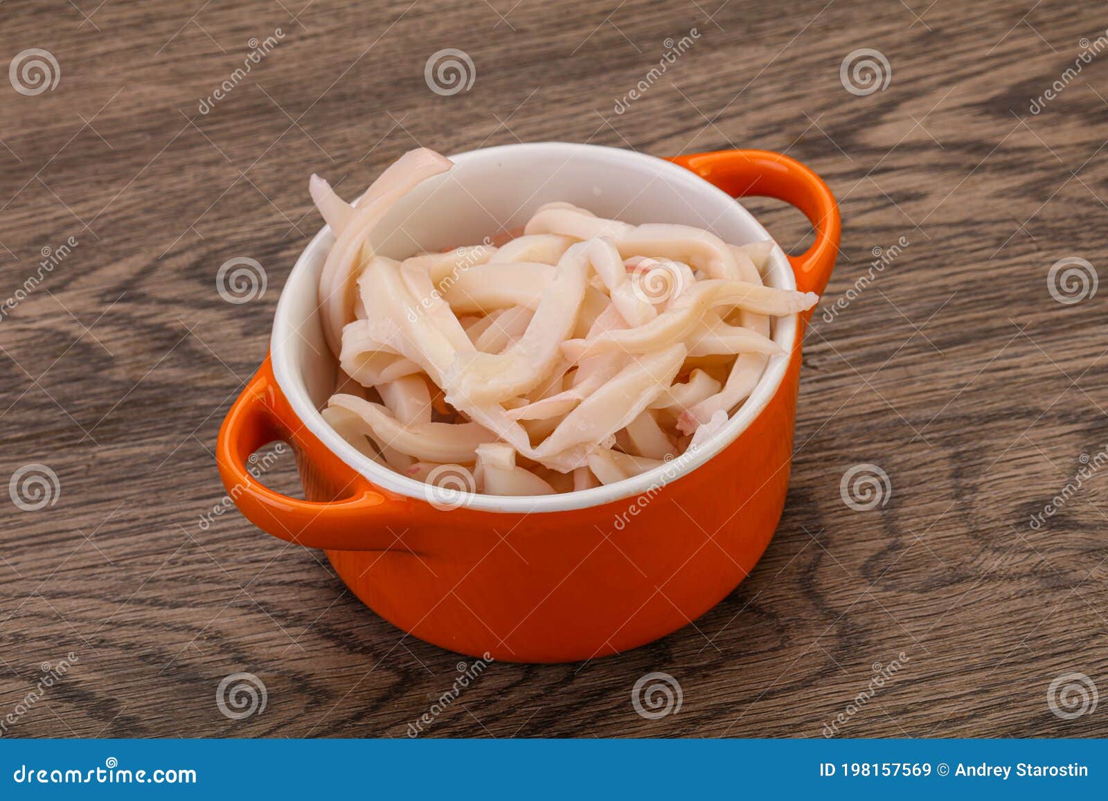 Marinated Squid Slices in the Bowl Stock Image - Image of tasty ...