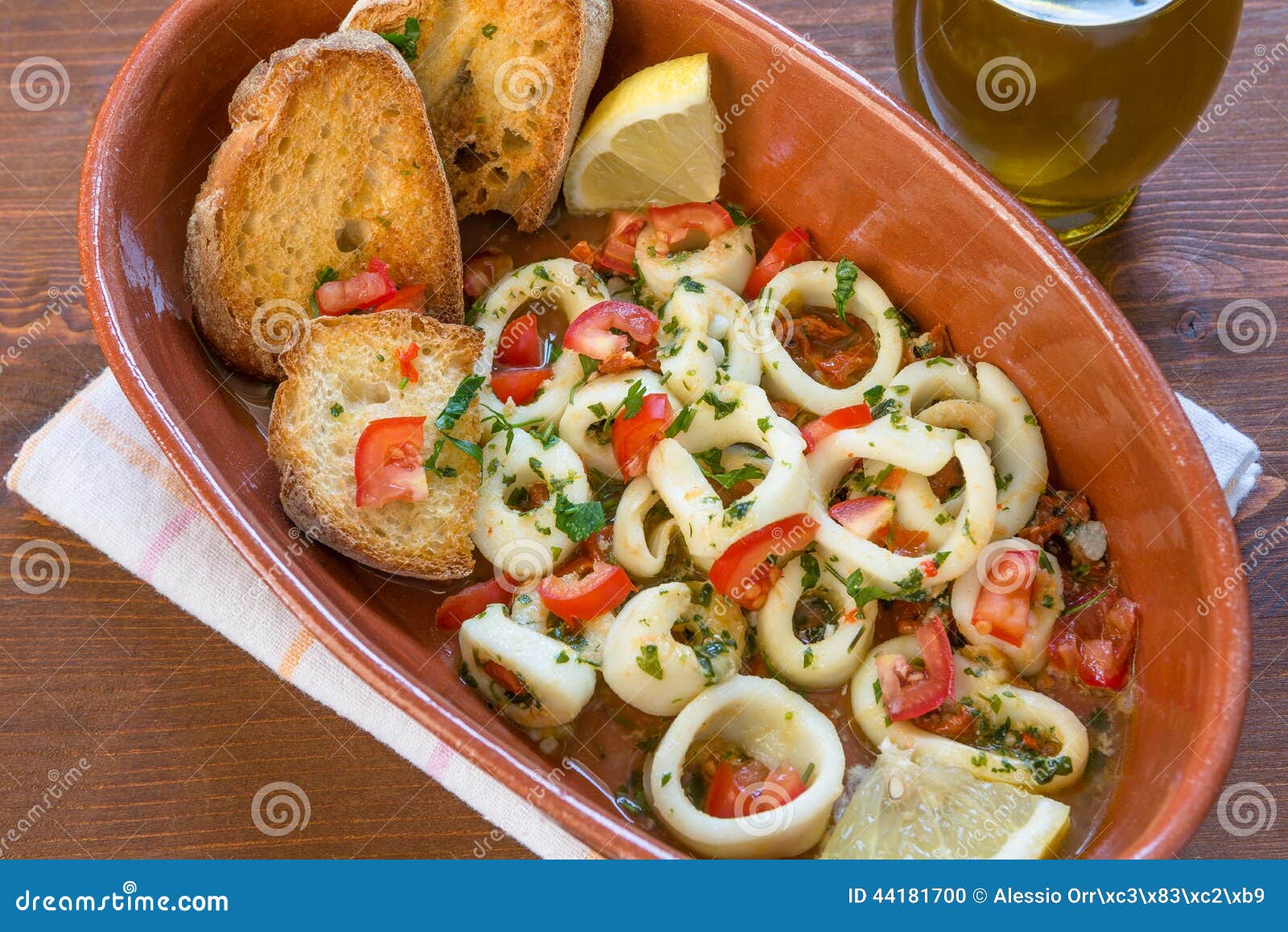 Marinated Squid stock photo. Image of squid, seafood - 44181700