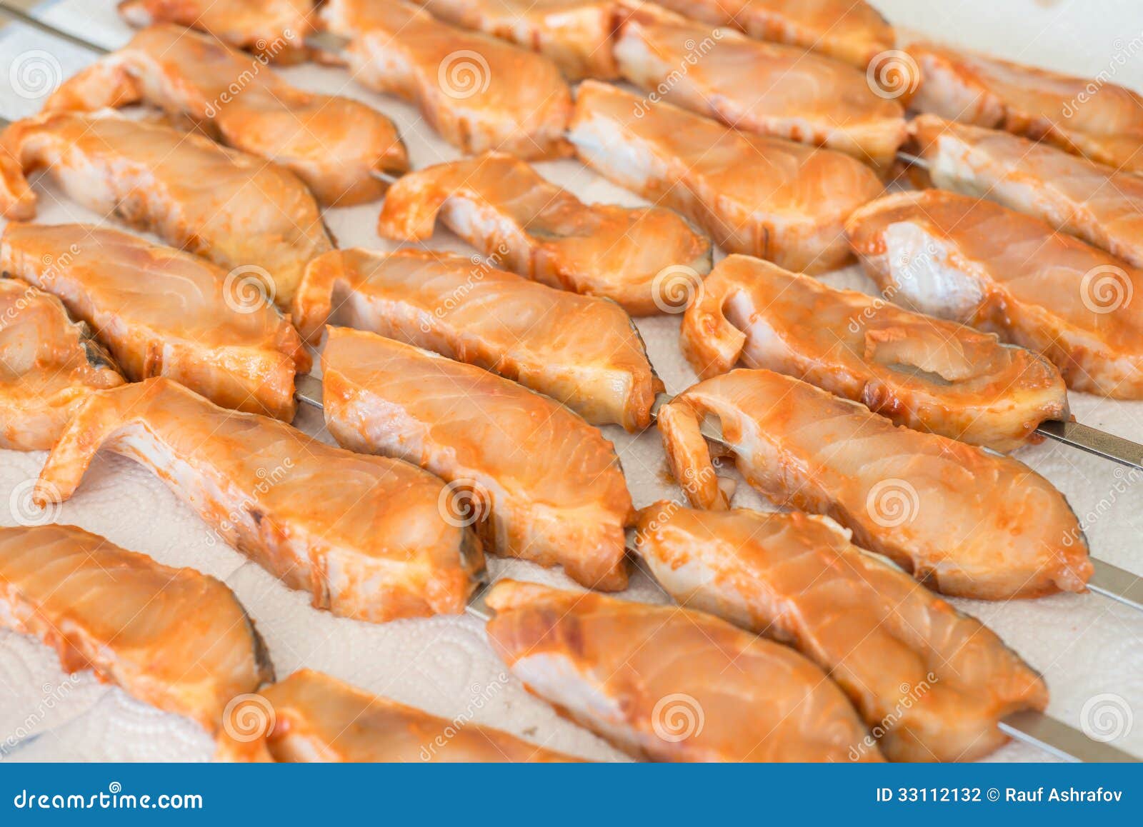 Marinated sturgeon fillets stock photo. Image of marinated - 33112132