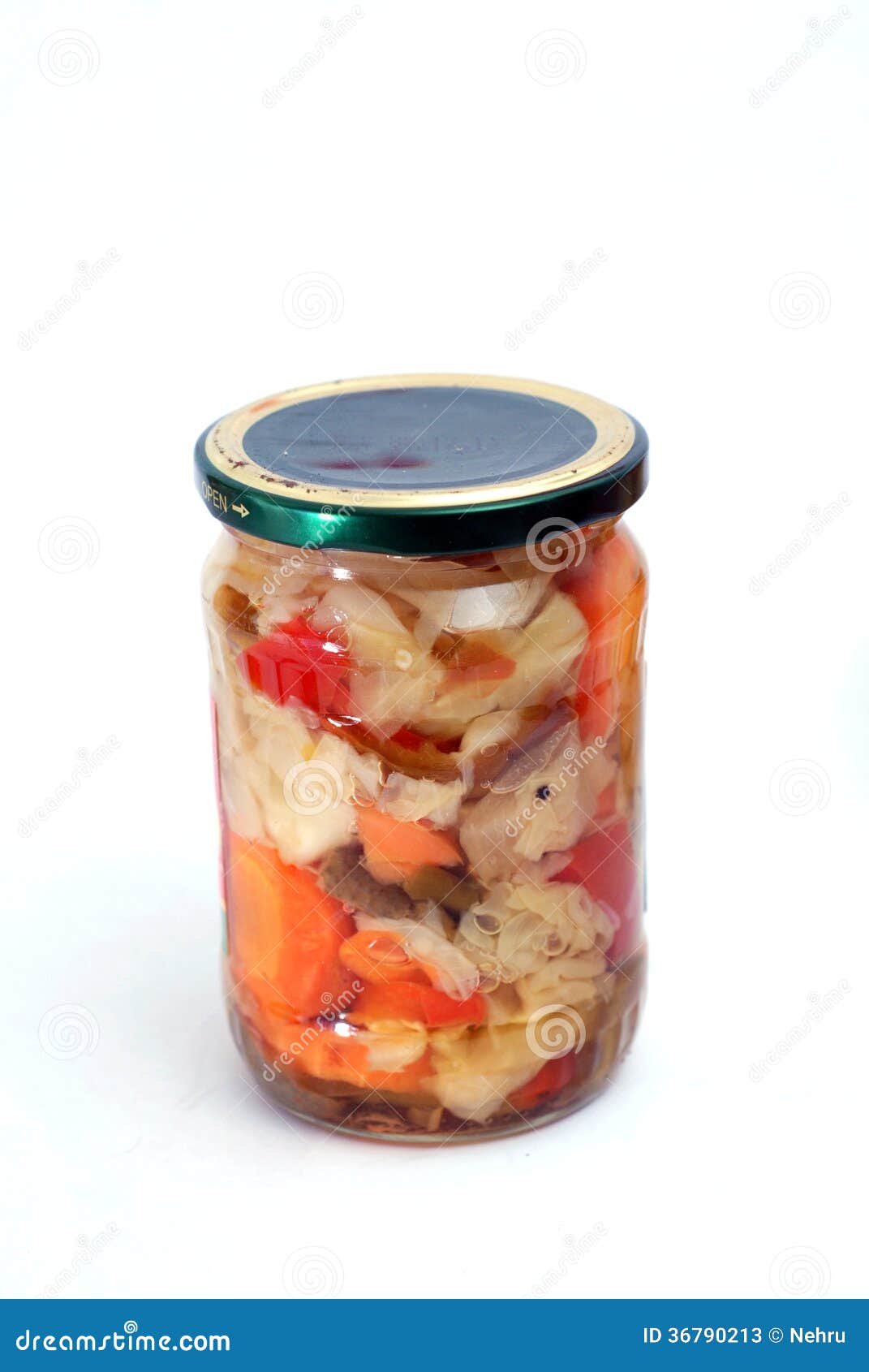 Marinated Vegetables in Jar Stock Image - Image of marinated, bell ...