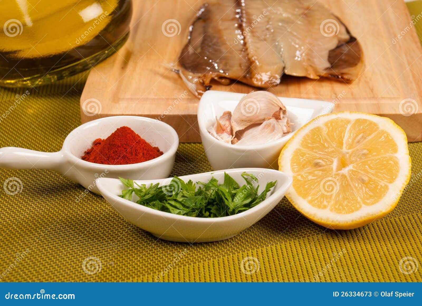 Marinating fish stock image. Image of marinate, portion - 26334673