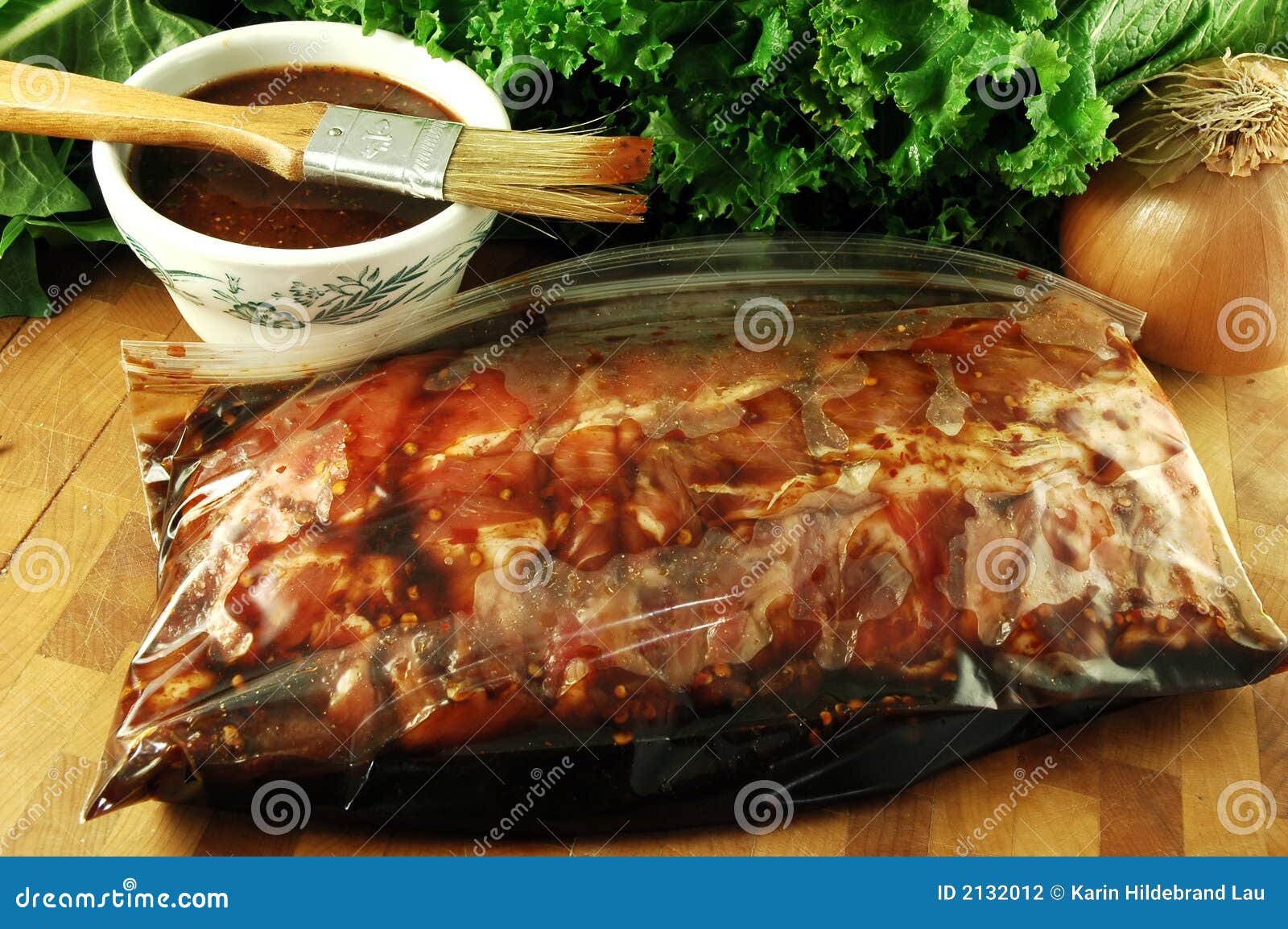 Marinating Ribs stock photo. Image of marinade, basting - 2132012