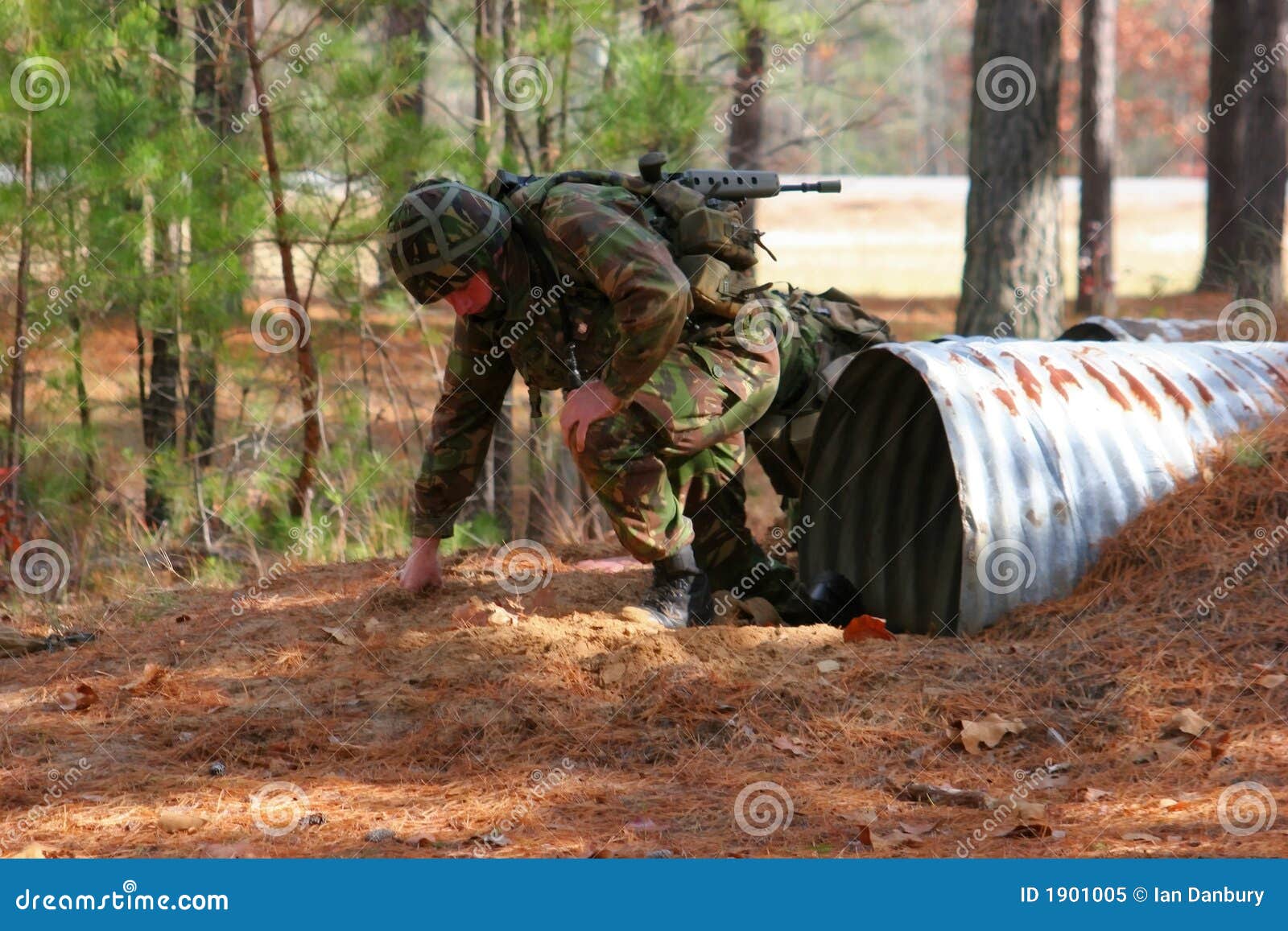 Marine on assault course stock image. Image of firing - 1901005