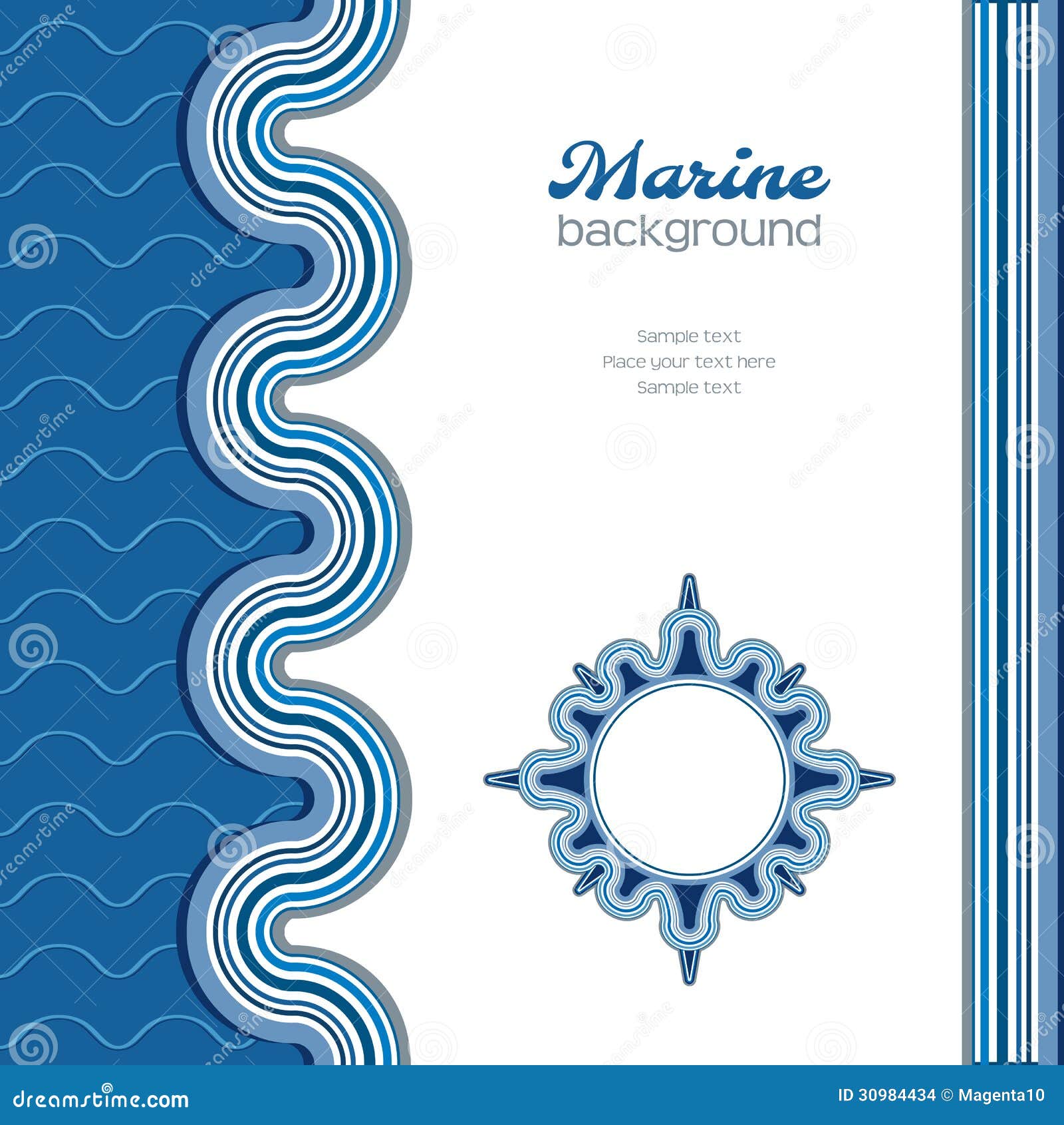 Marine Background. Coloring Book Or Coloring Page For Kids. Cramp-fish ...