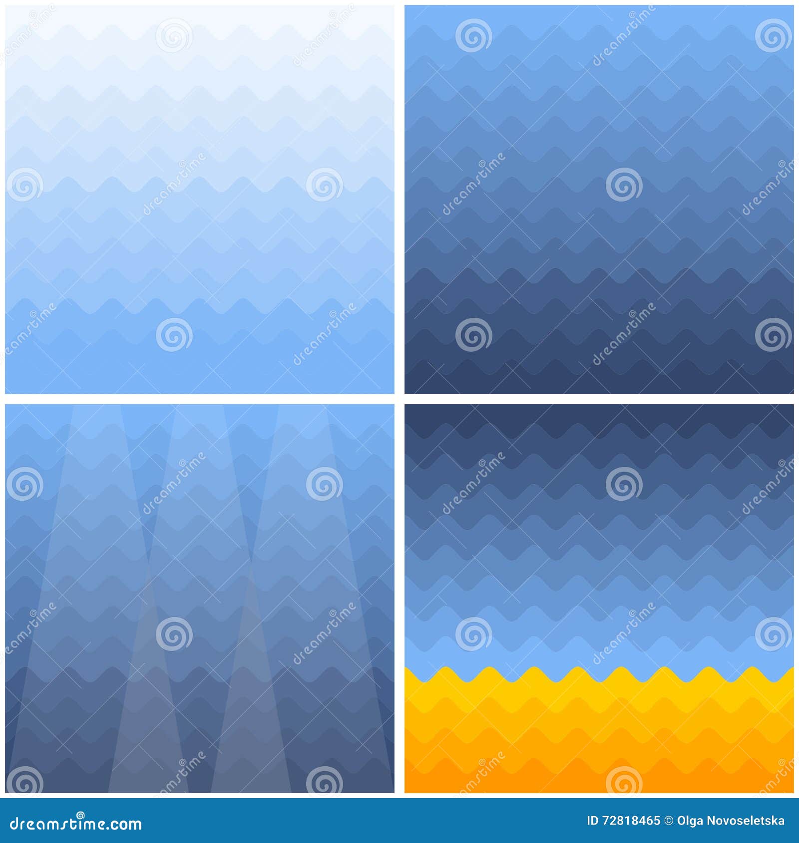 Marine Background with Waves Gradient Stock Vector - Illustration of ...