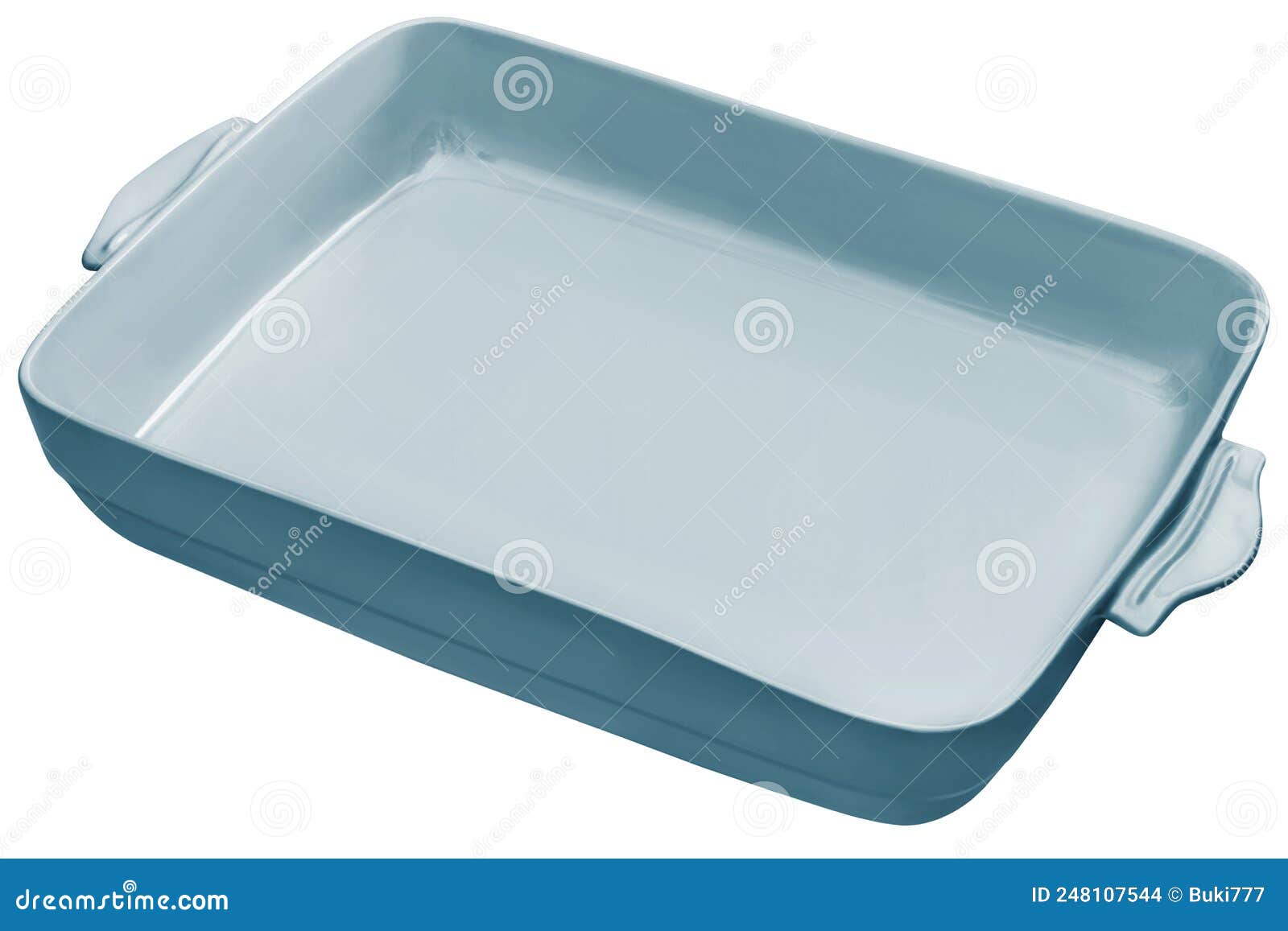 Marine Blue Oblong Rectangular Ceramic Casserole Baking Pan with ...