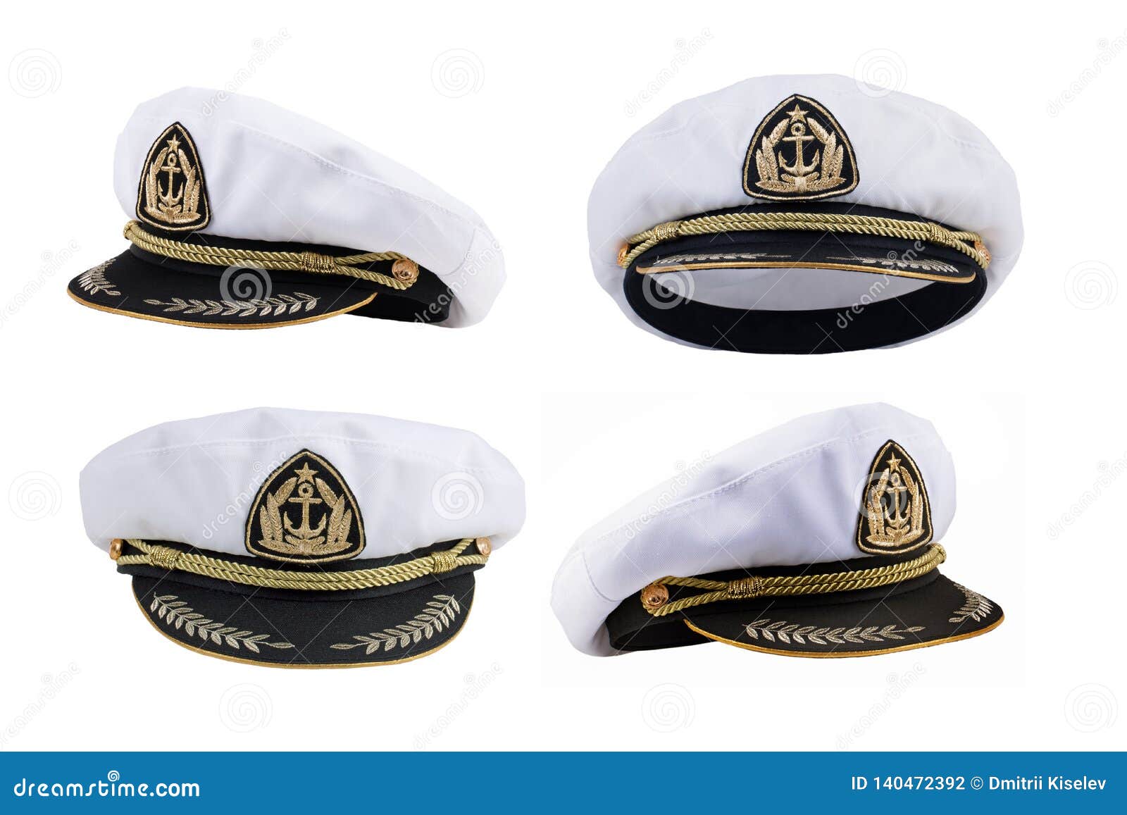 Marine Cap in Different Angles Stock Photo - Image of headwear, seaman ...