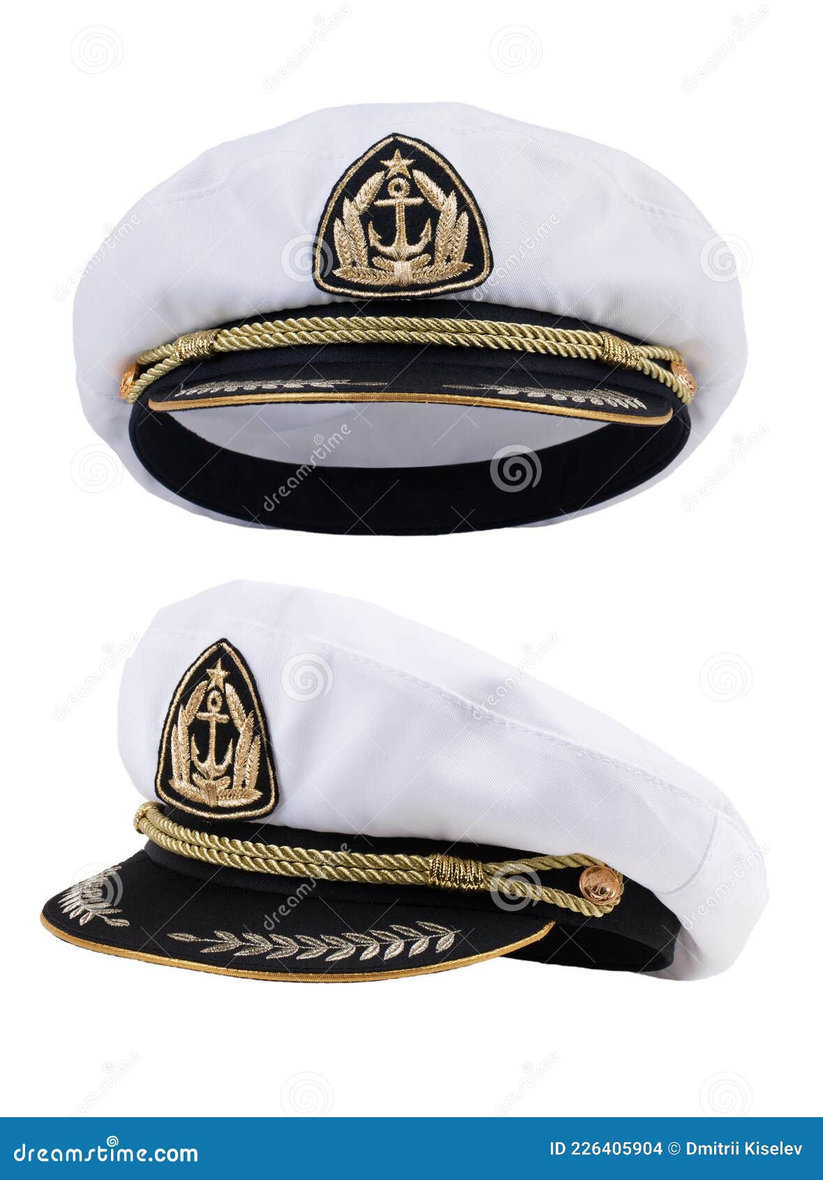 Marine cap in two angles stock photo. Image of white - 226405904