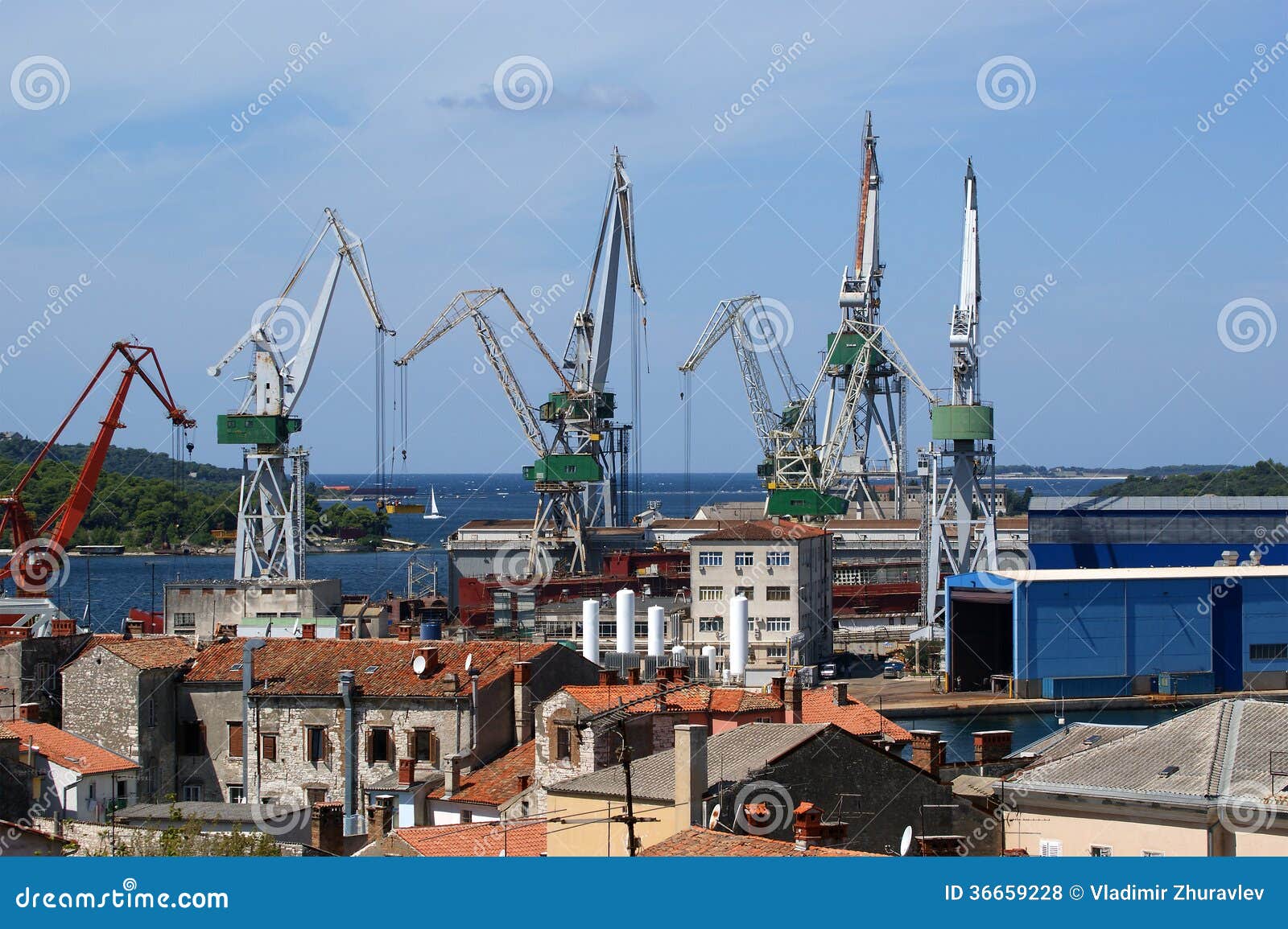 Marine cargo port. Cranes stock photo. Image of crane - 36659228