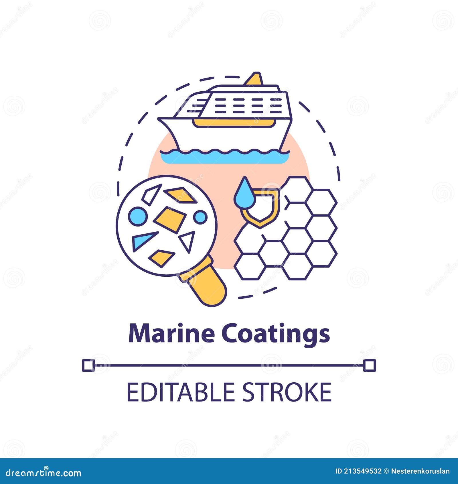 Marine Coatings Concept Icon. Vector Illustration | CartoonDealer.com ...