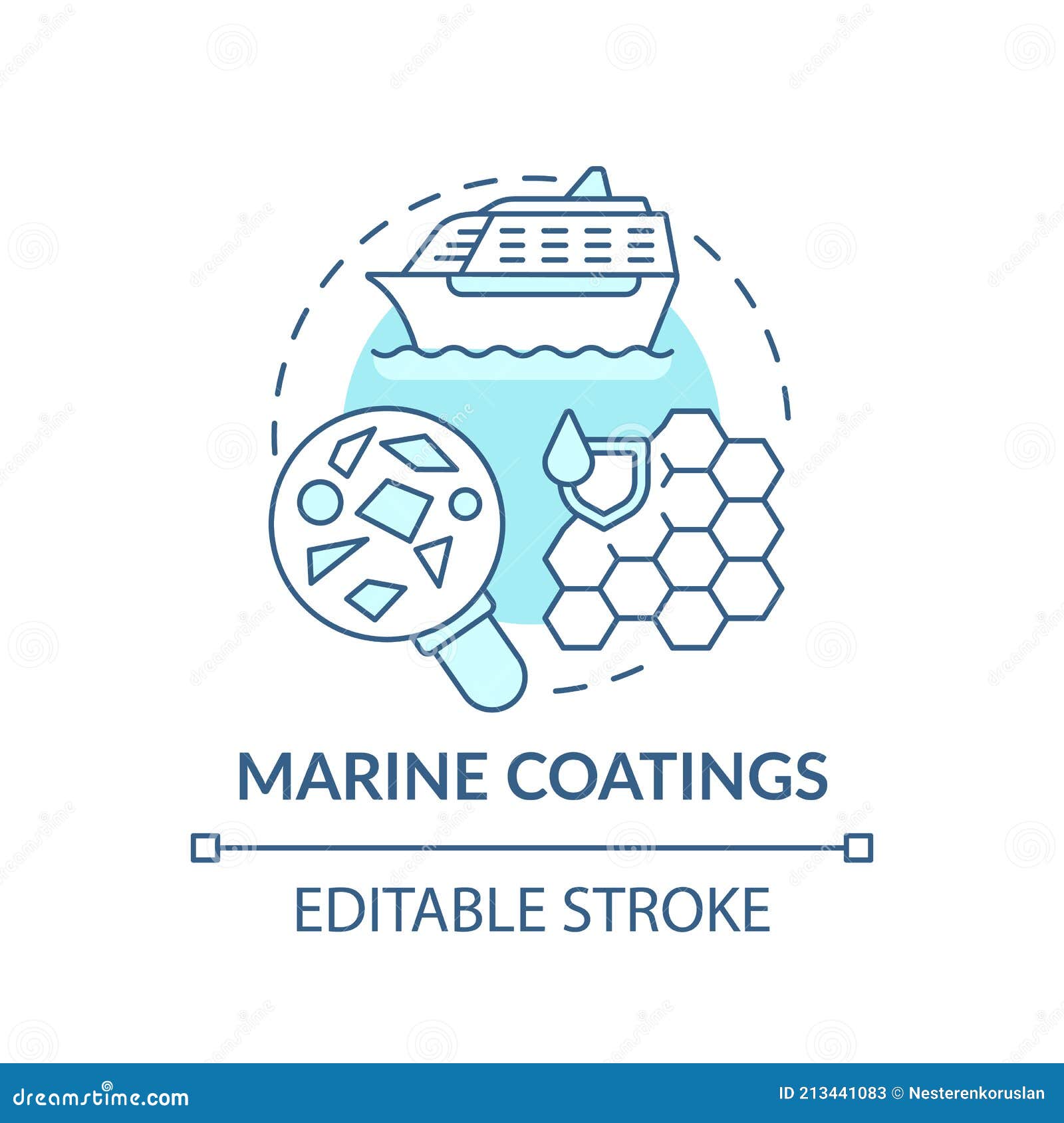 Marine Coatings Concept Icon. Vector Illustration | CartoonDealer.com ...