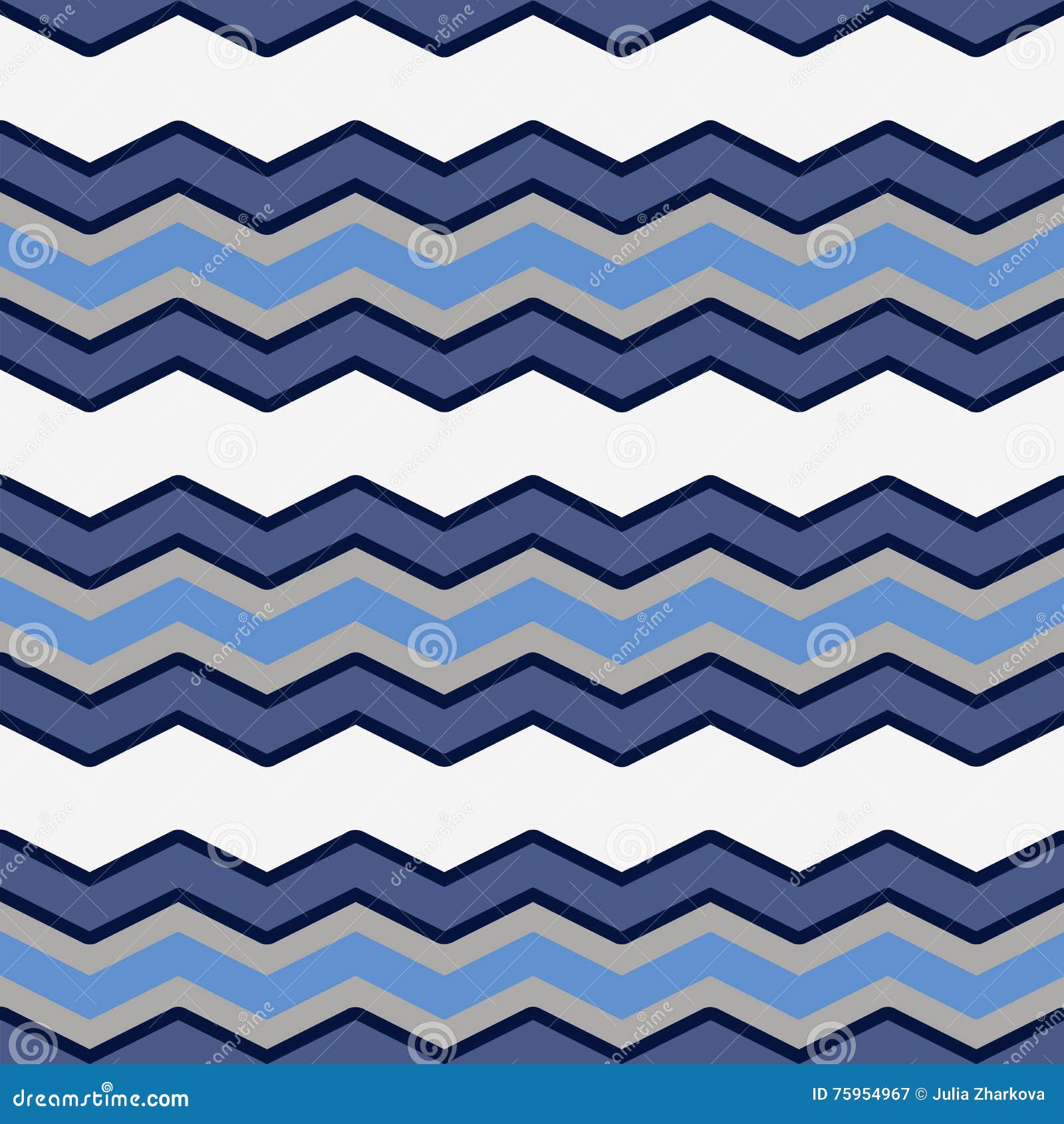 Marine Colored Zig Zag Seamless Pattern Stock Vector - Illustration of pattern, colored: 75954967