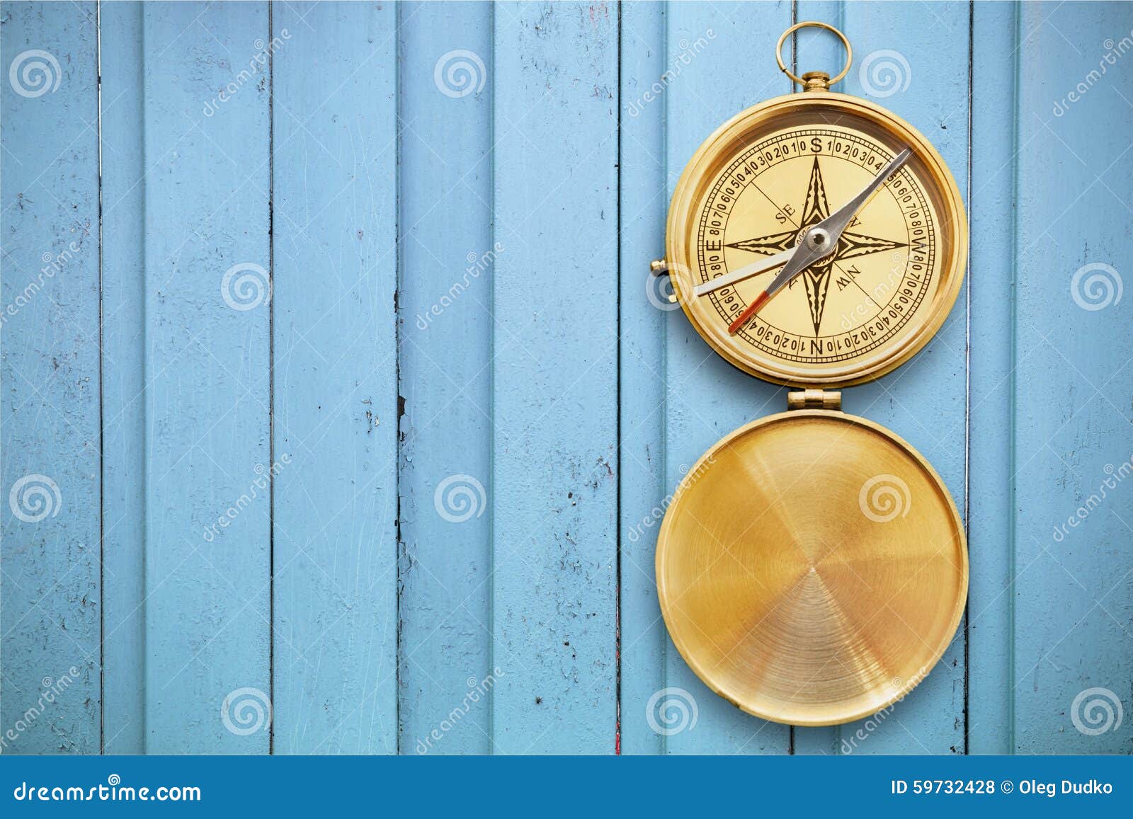 Marine Compass stock photo. Image of high, wood, single - 59732428