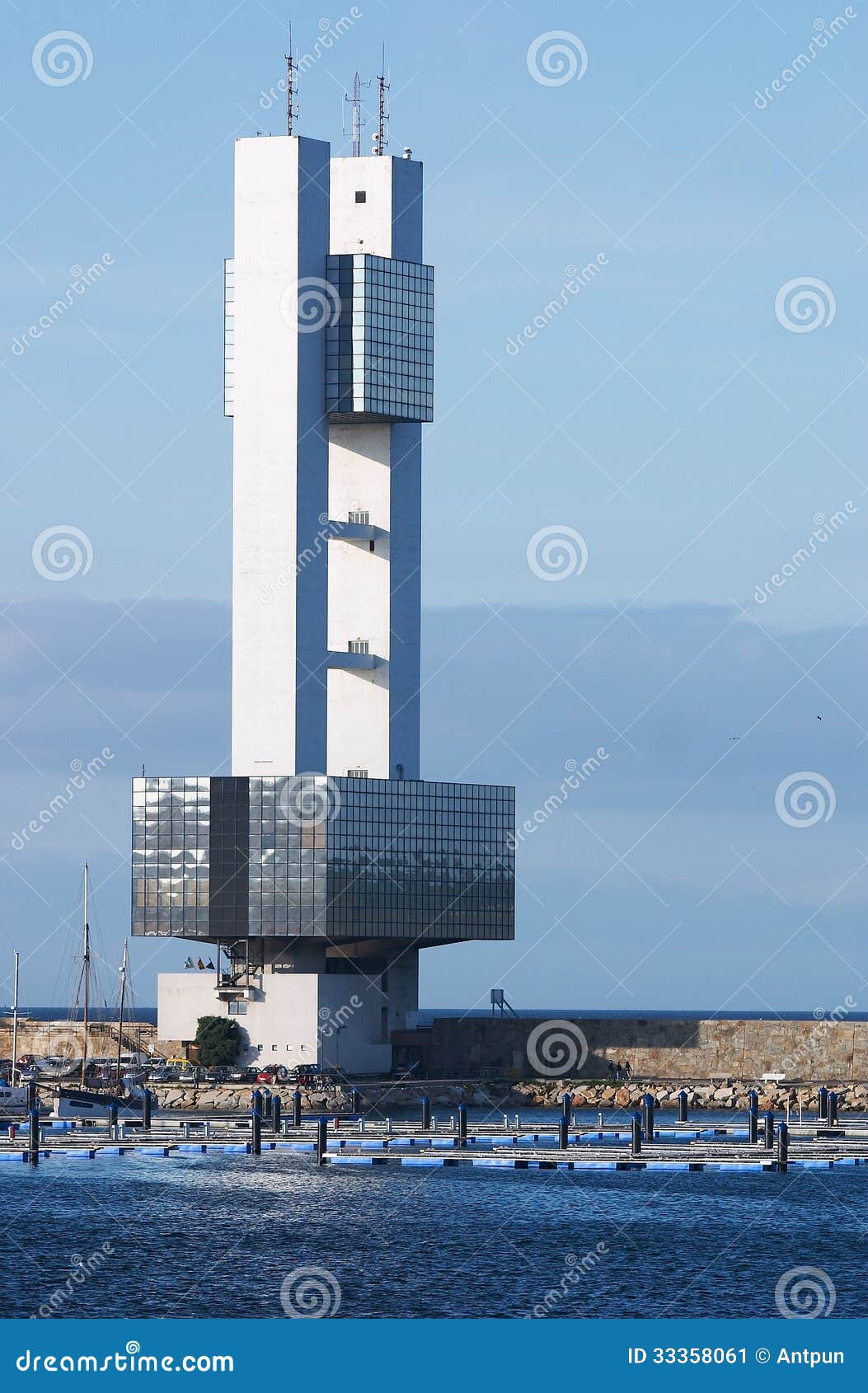 Marine Control tower stock image. Image of building, jetty - 33358061