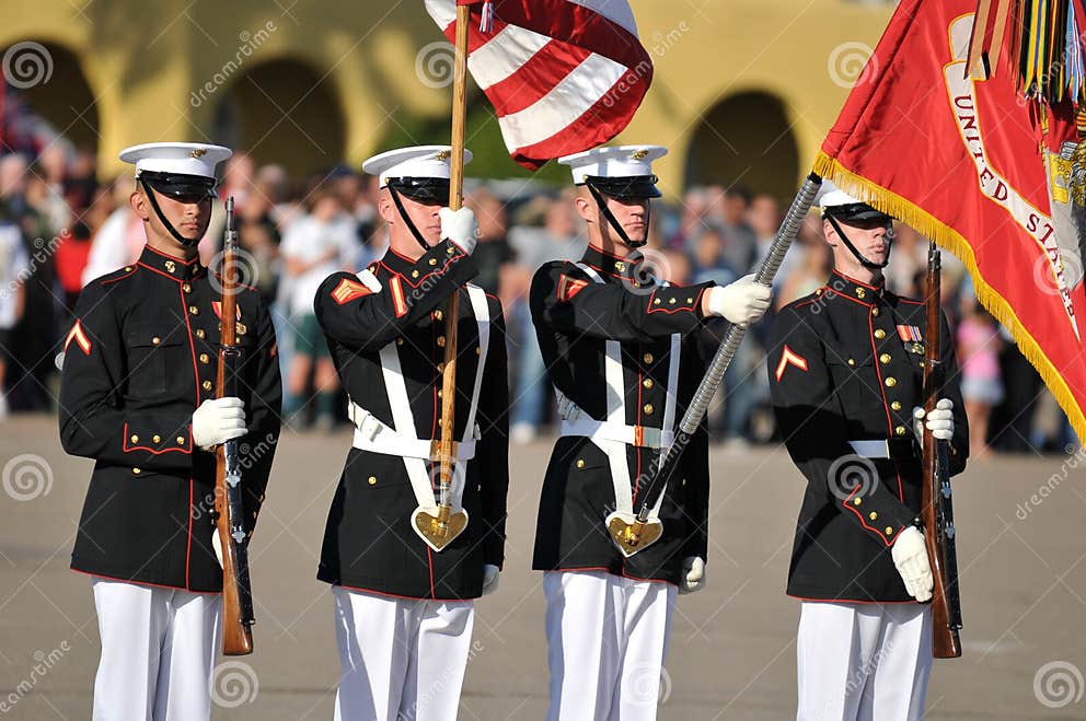 Marine Corps Color Guard editorial stock image. Image of corps - 4538409