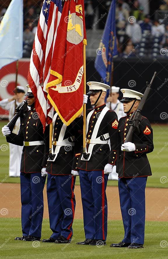 Marine Corps Color Guard editorial photo. Image of national - 4612781