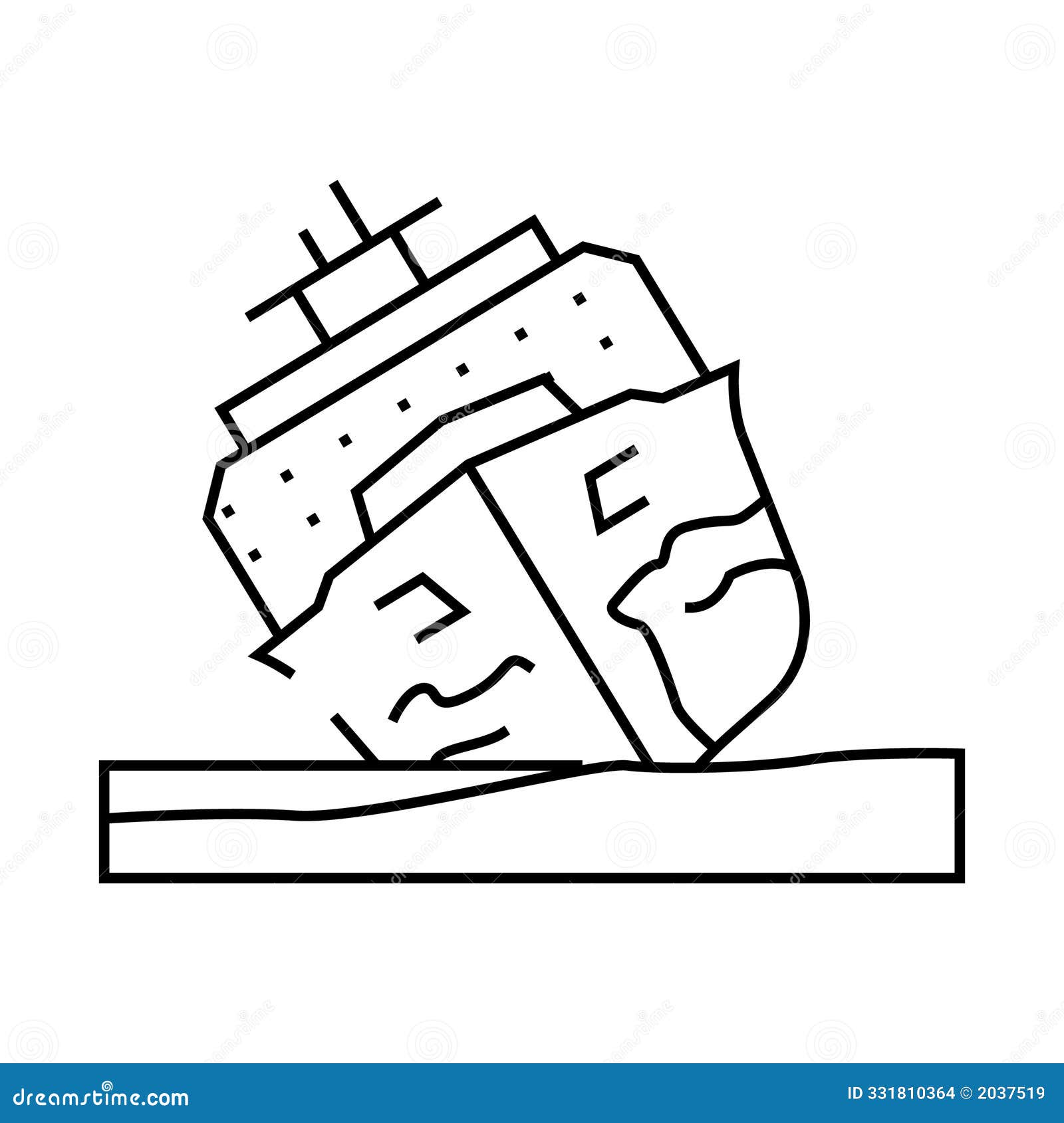 Marine Corrosion Line Icon Vector Illustration Stock Vector ... Marine Corrosion Line Icon Vector Illustration Stock Vector ...