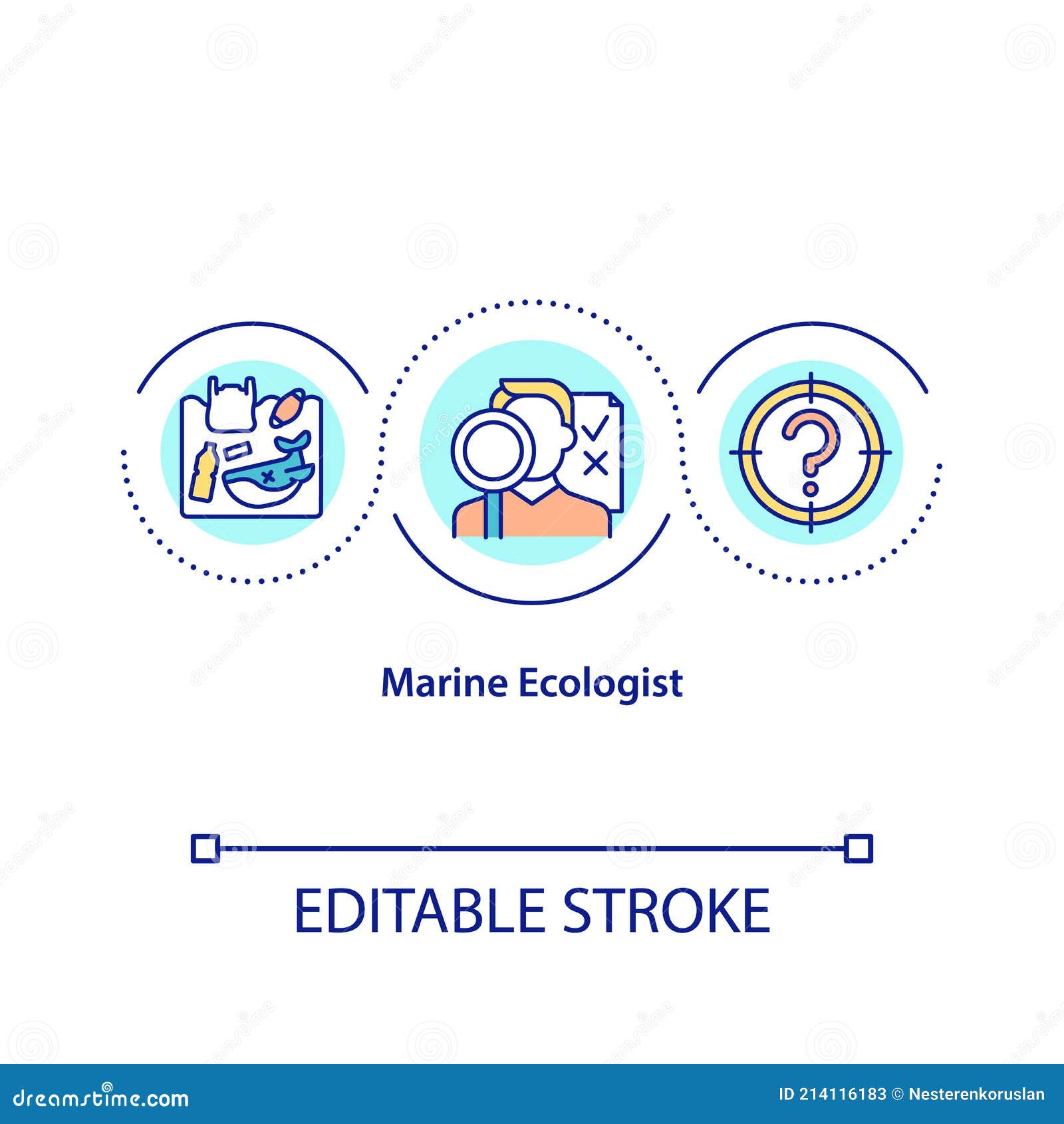 Marine Ecologist Concept Icon Stock Vector - Illustration of ...