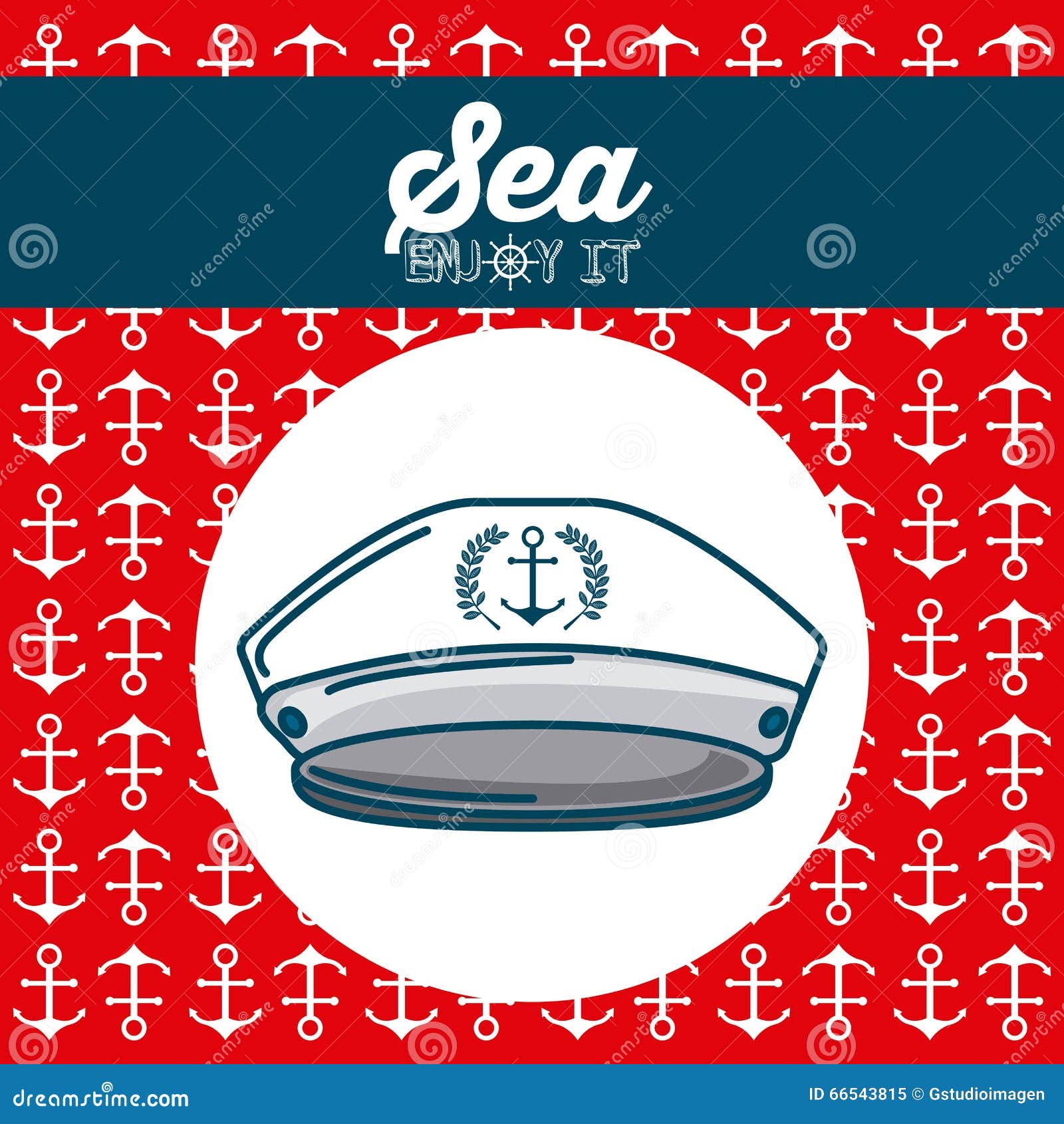 Marine emblem design stock illustration. Illustration of ship - 66543815