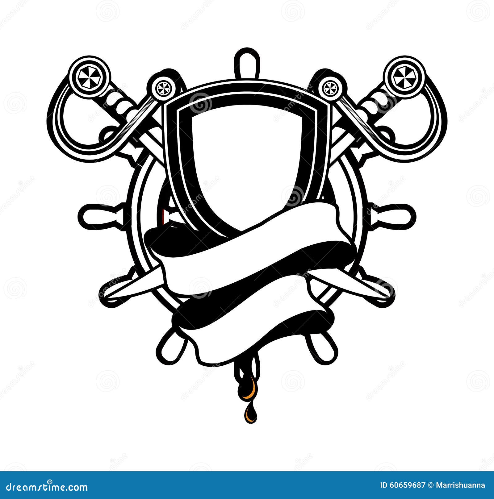 Marine emblem stock vector. Illustration of insignia - 60659687
