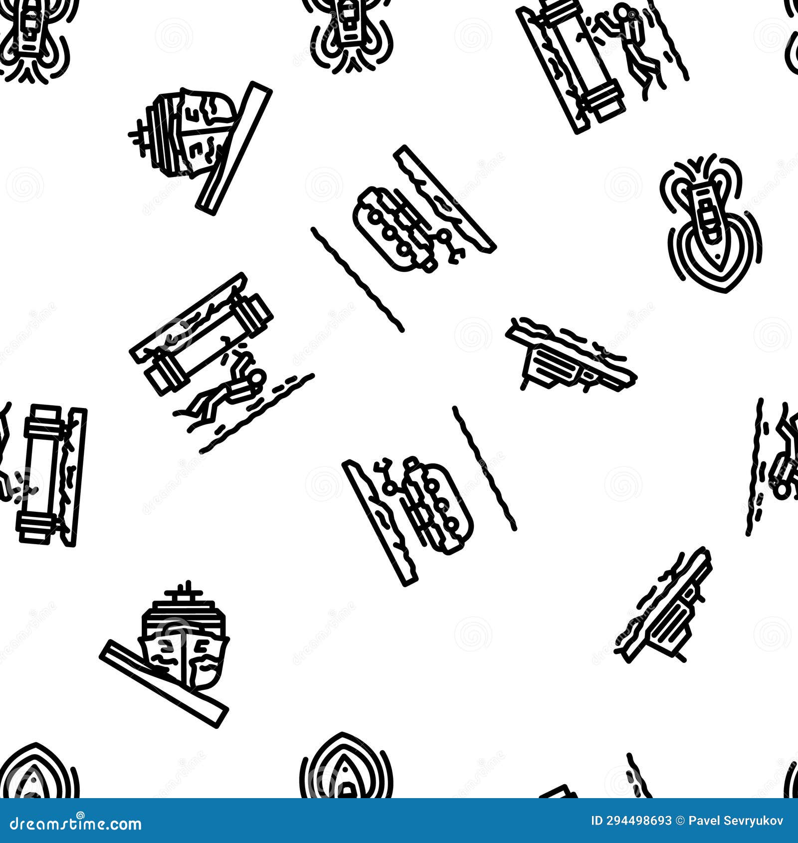 Marine Engineering Ship Seamless Pattern Vector Stock Vector ...