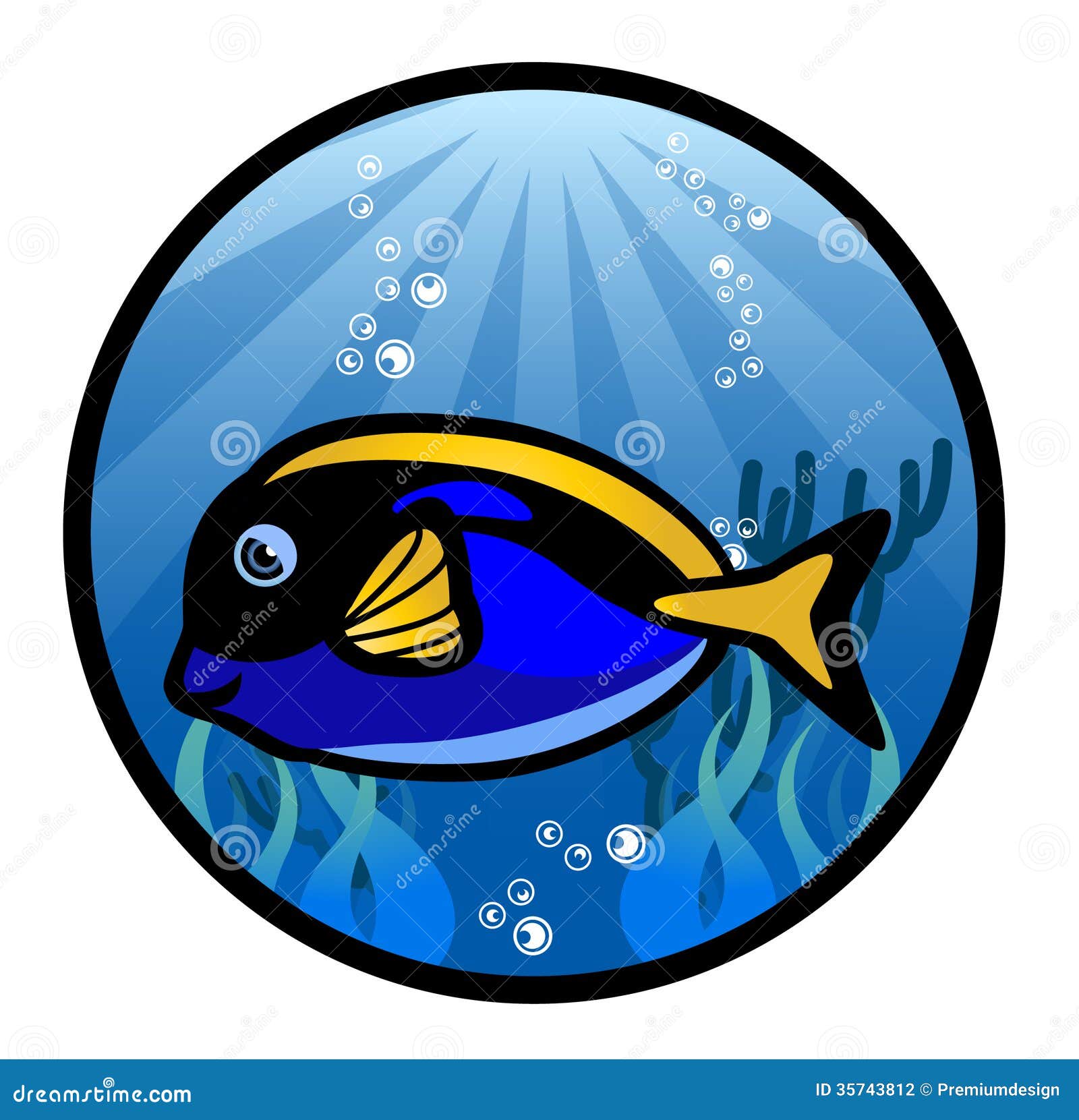 The Marine Fish Cartoon Illustration | CartoonDealer.com #35743812