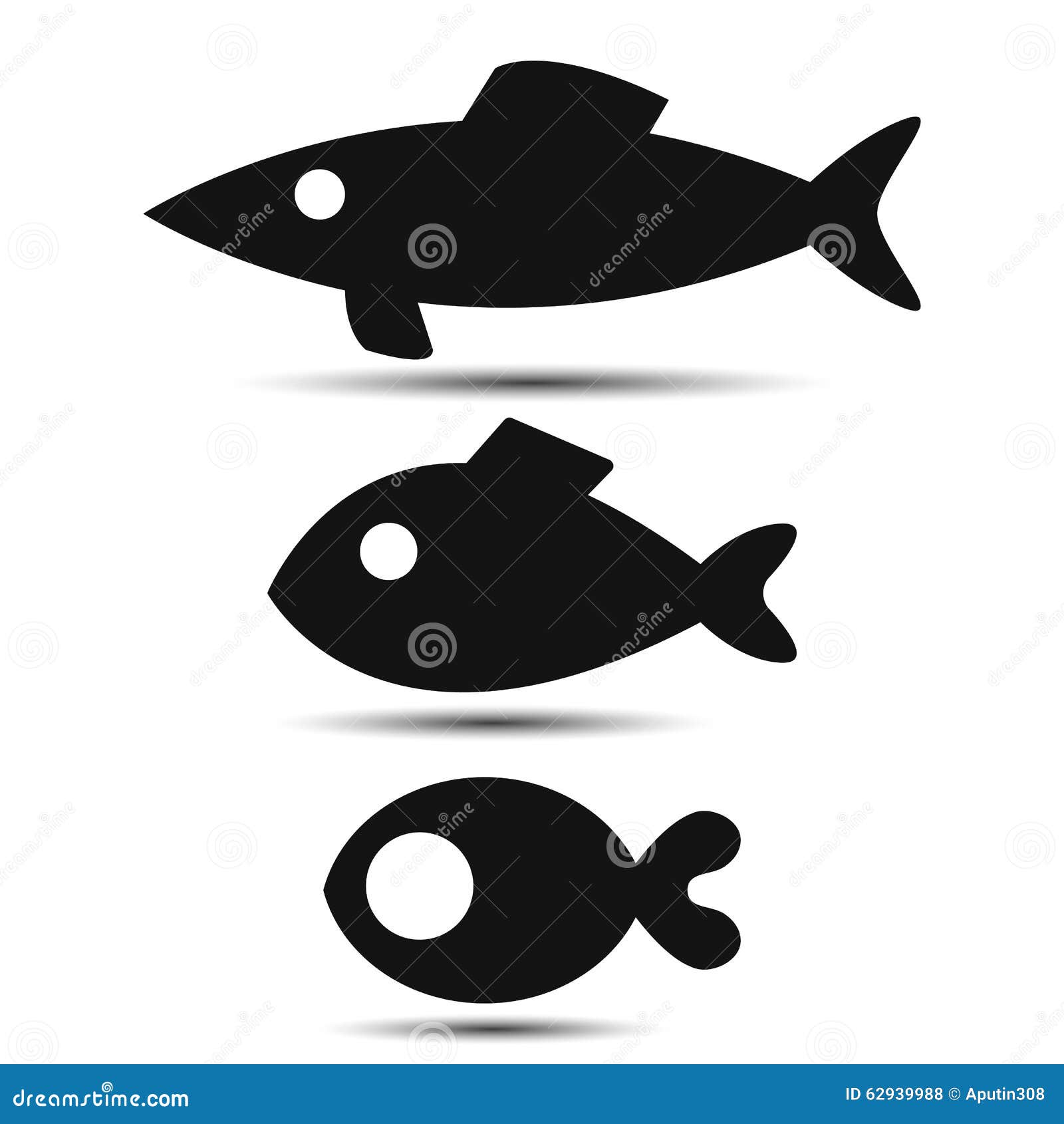 Marine Fish. Set of Vector Icons Stock Vector - Illustration of design ...