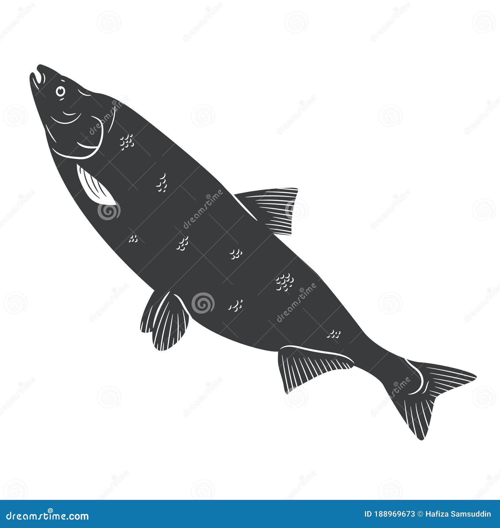 Marine Fish. Vector Illustration Decorative Design Stock Vector ...