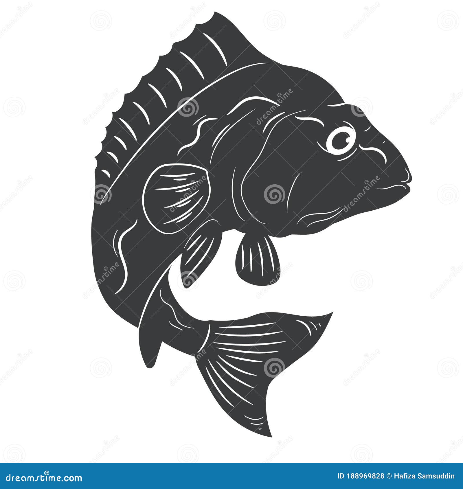 Marine Fish. Vector Illustration Decorative Design Stock Vector ...