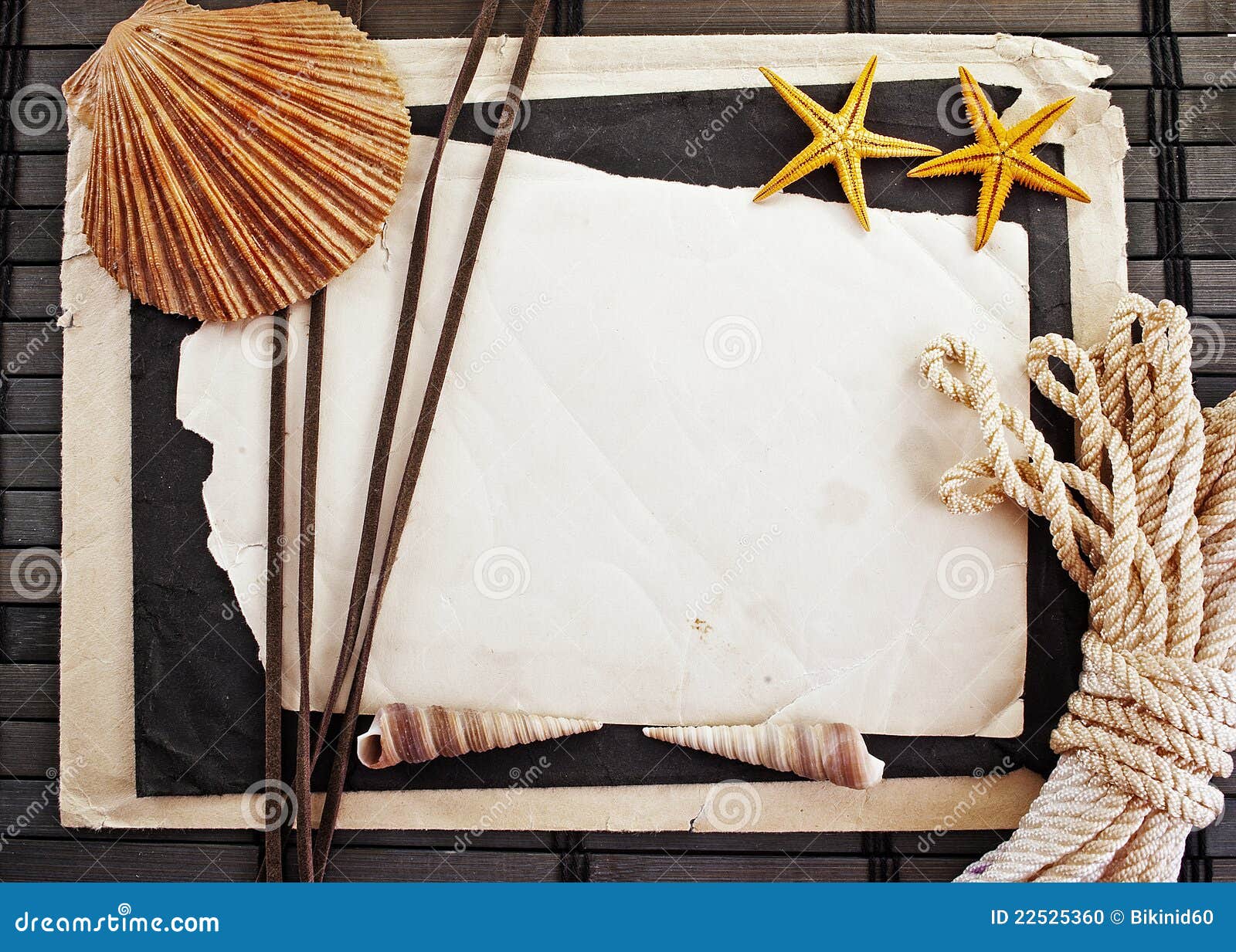 Marine frame. stock photo. Image of postcard, blank, copy - 22525360