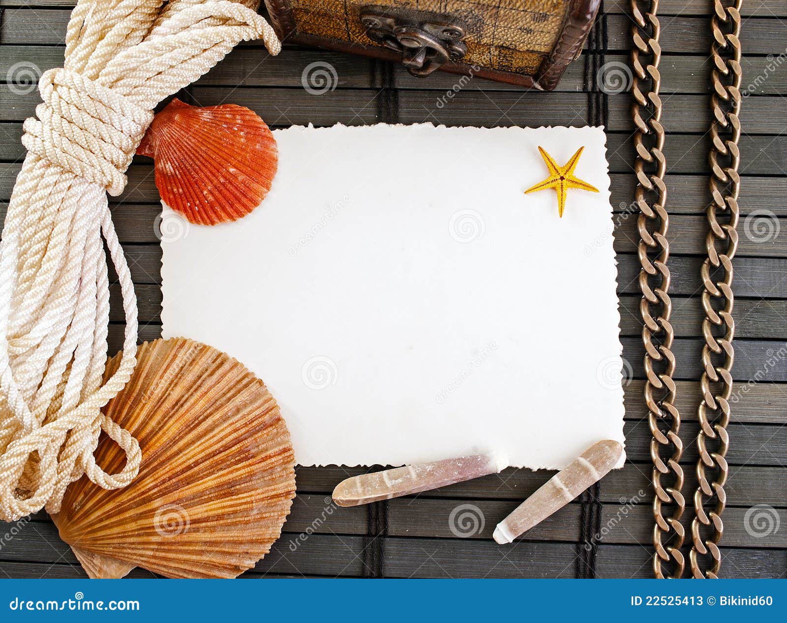 Marine frame. stock image. Image of chest, design, beauty - 22525413