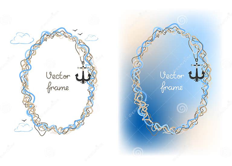 Vector Background and Frame Template with Place for Text from Different ...