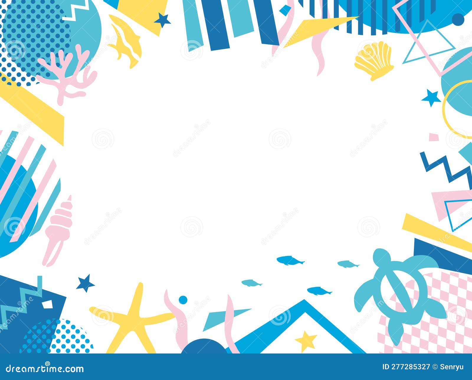 Marine frame stock illustration. Illustration of messagecard - 277285327