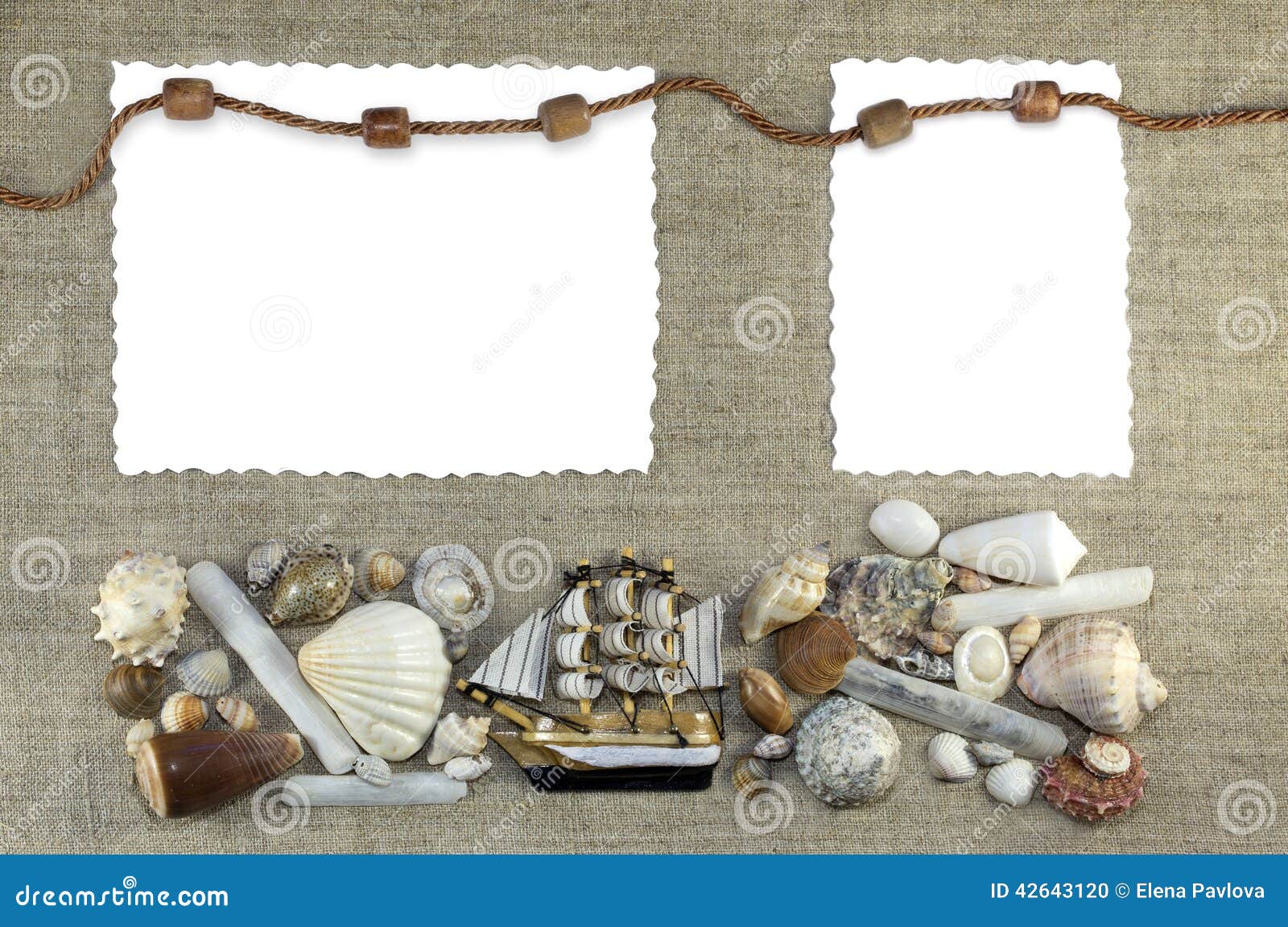 Marine frame with rope stock photo. Image of inhabitants - 42643120