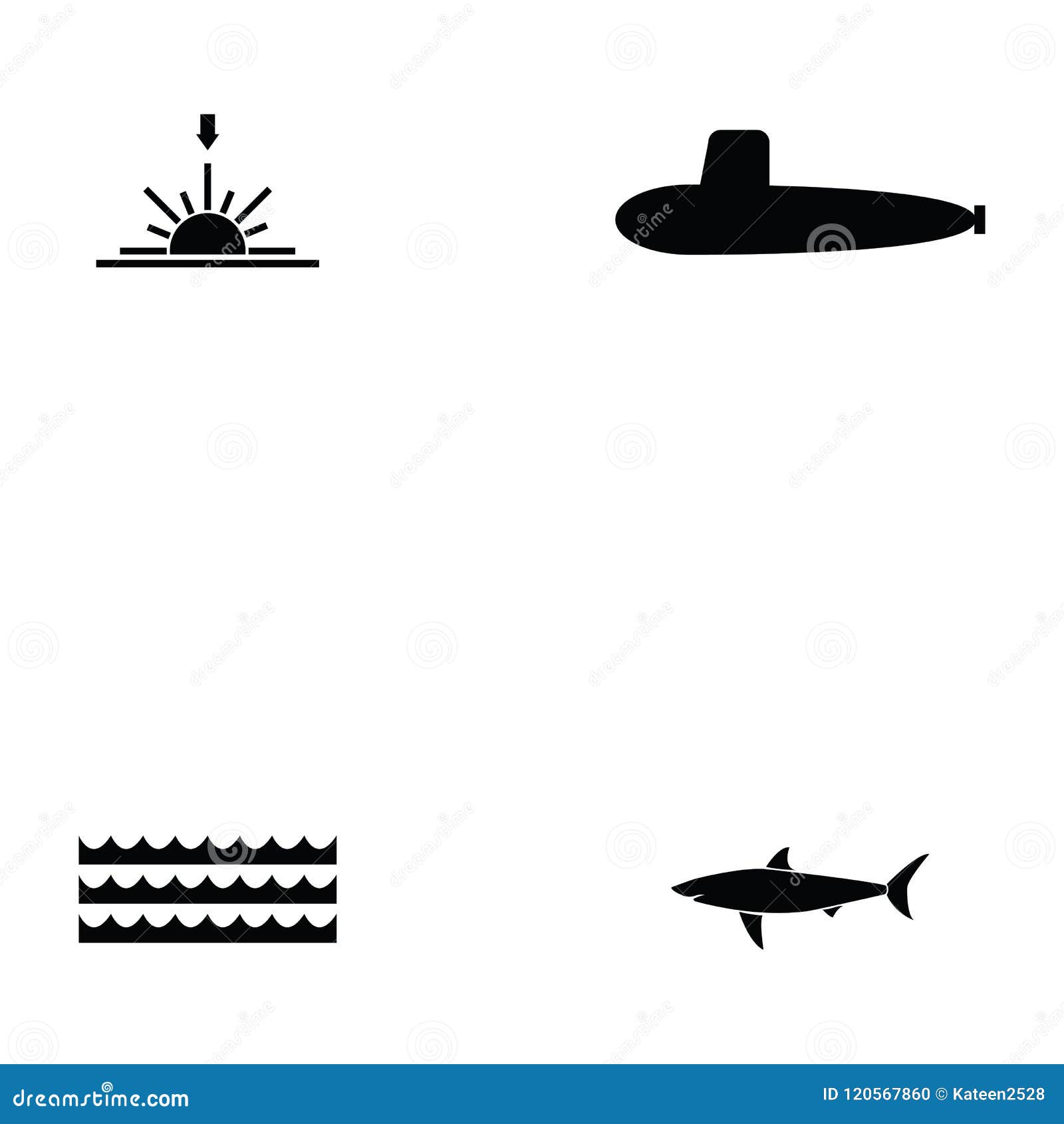 Marine icon set stock vector. Illustration of vessel - 120567860