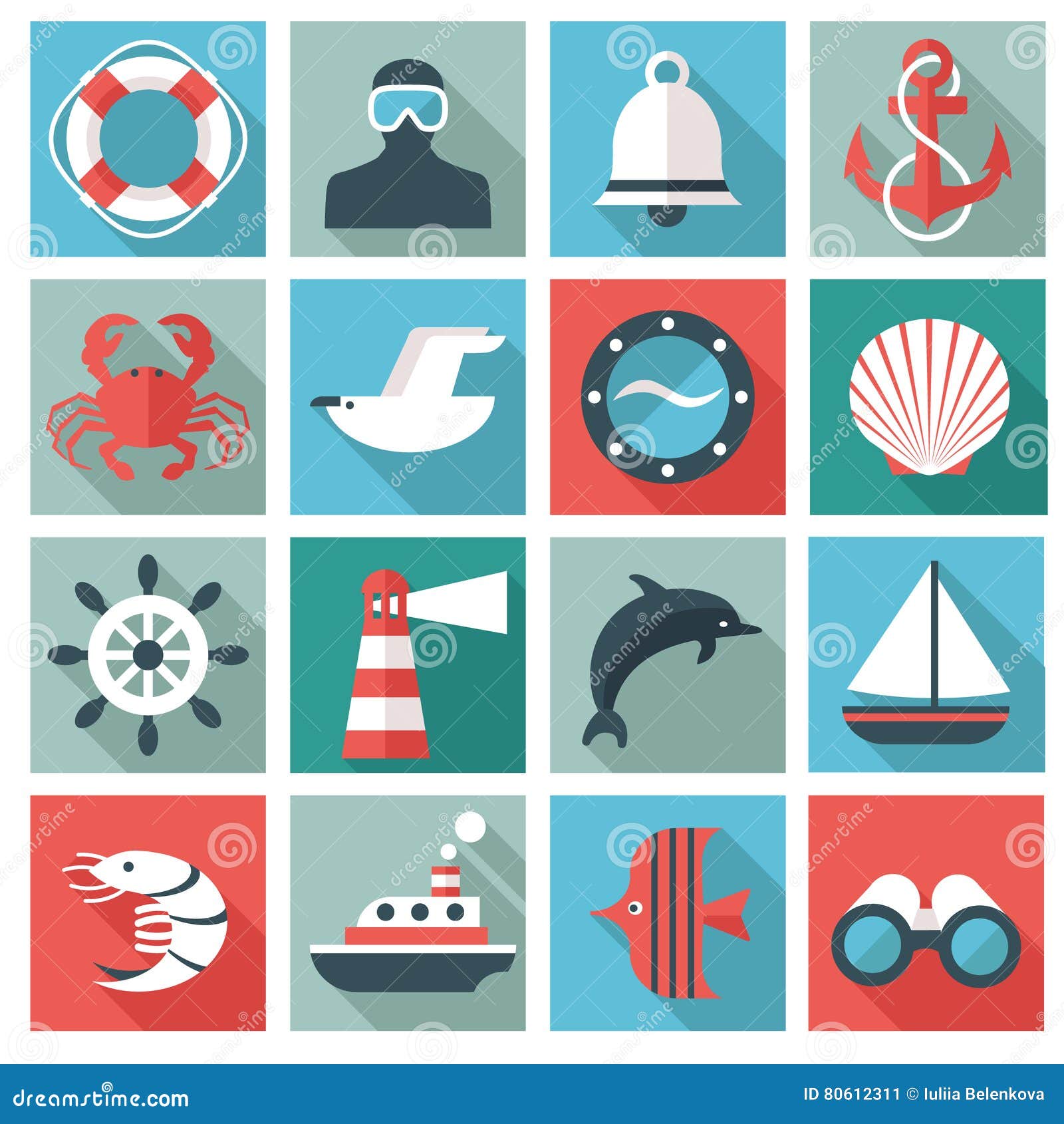 Marine icons stock vector. Illustration of nautical, element - 80612311